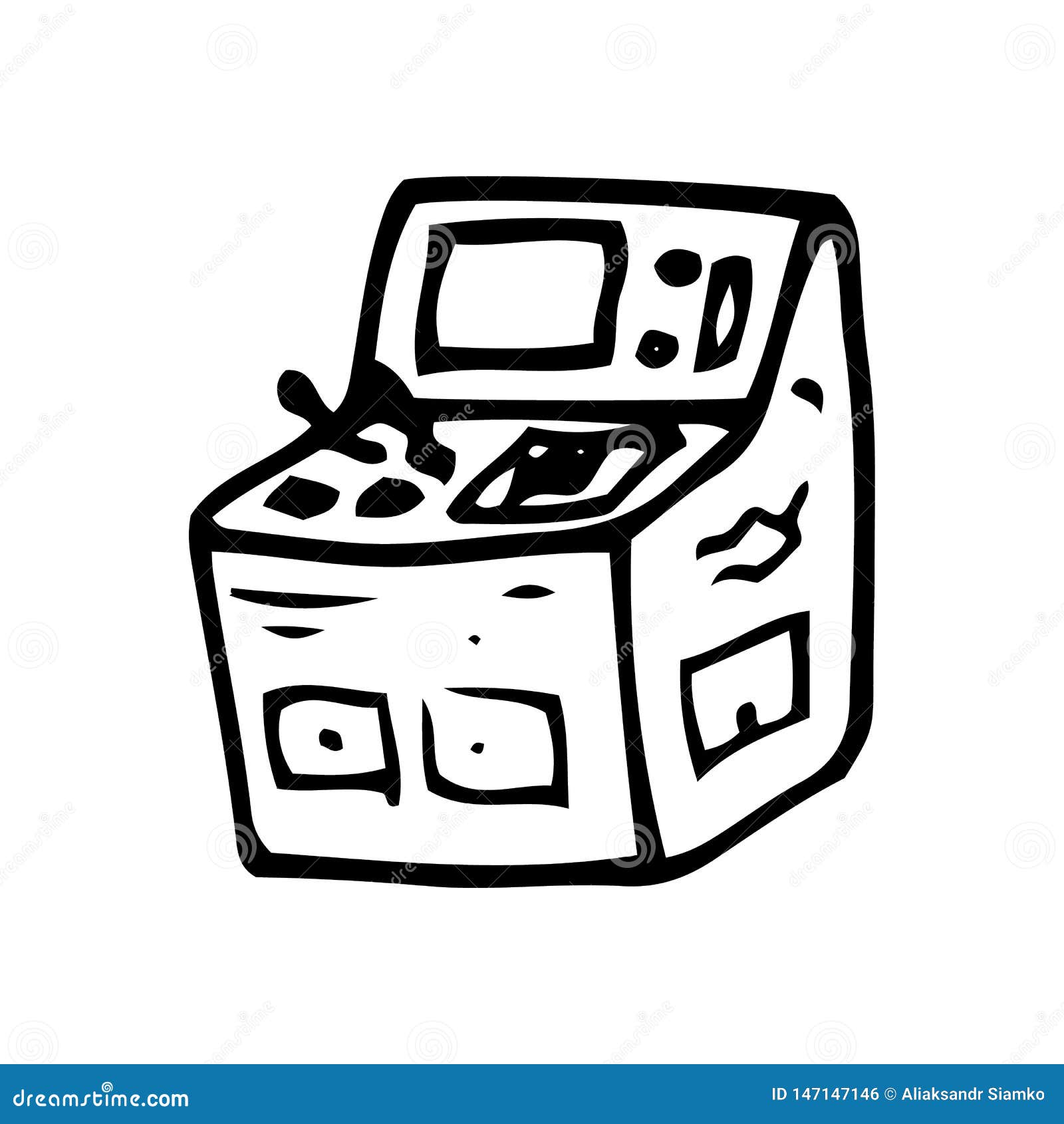 Hand Drawn Control Panel Doodle. Sketch Style Icon. Decoration Element ...