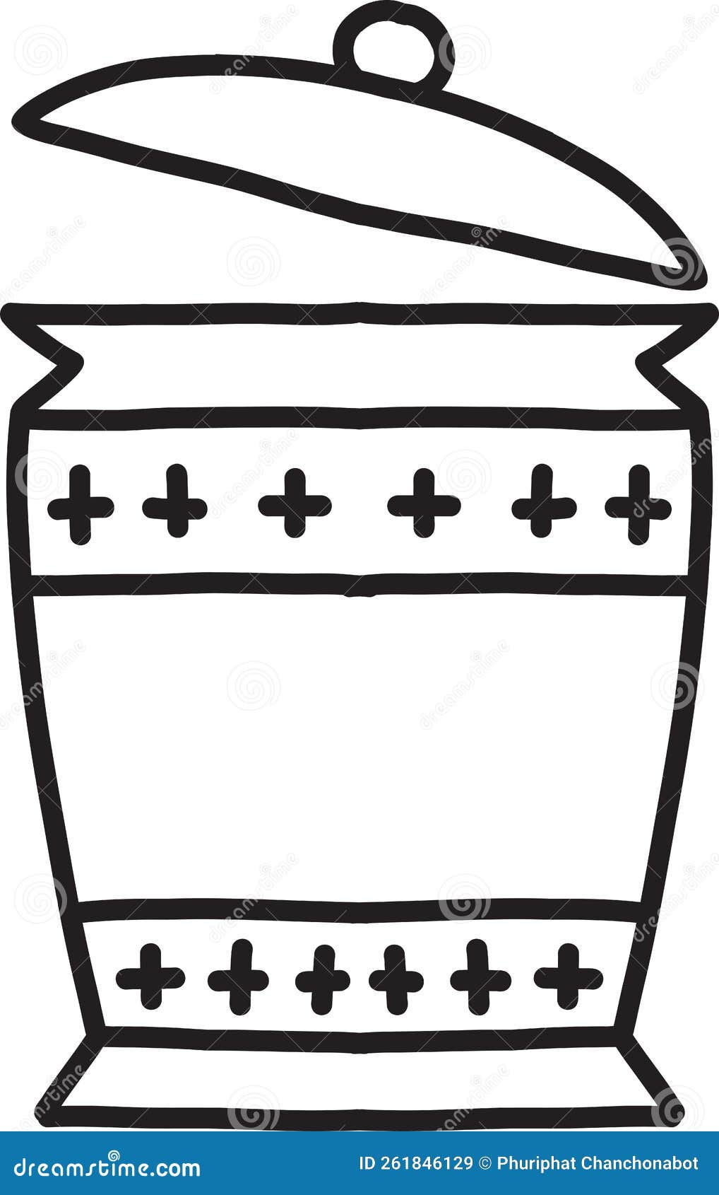 Hand Drawn Cooking Pot Illustration Stock Vector - Illustration of ...