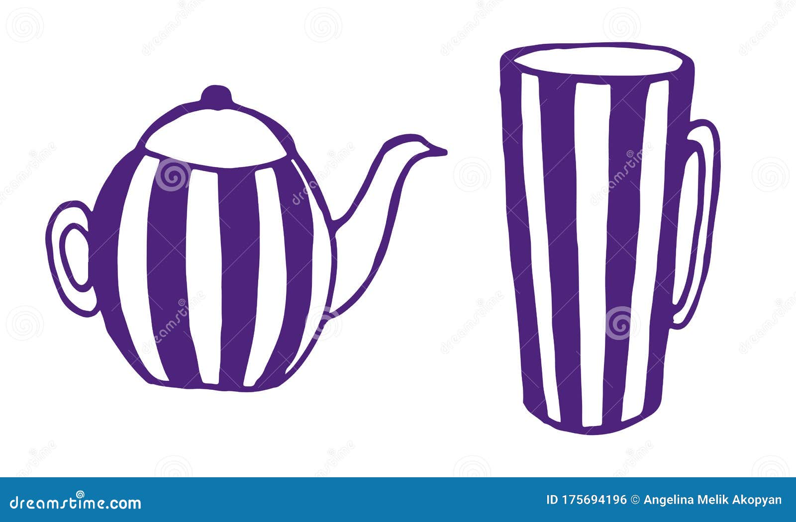 Hand-drawn Vector Cookware Set Illustration. Cutlery, Cooking, Kitchen ...