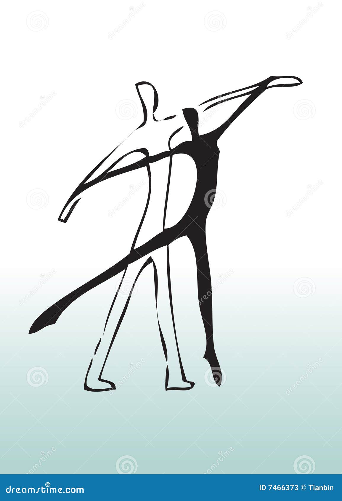 Couple Dancing Stick Figure Set Vector Illustration | CartoonDealer.com ...