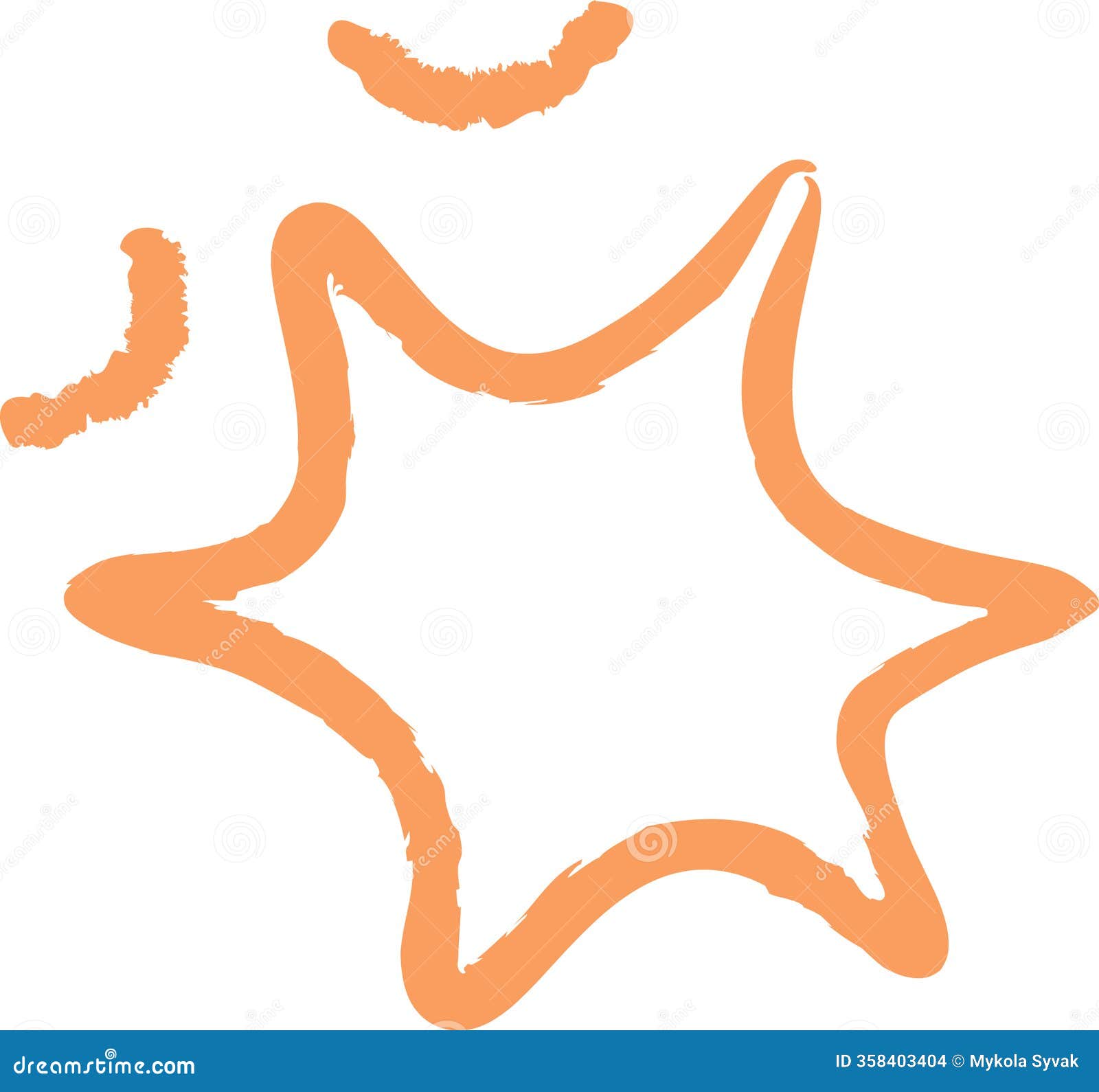 Hand Drawn Crayon Abstract Star Stock Illustration - Illustration of ...