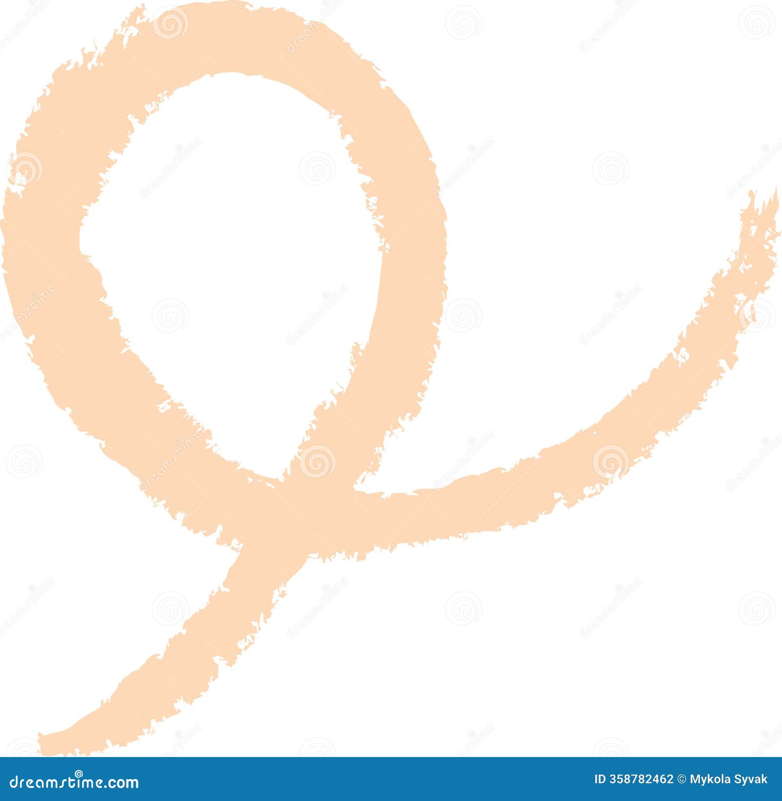 Hand Drawn Crayon Curved Line Stock Illustration - Illustration of ...