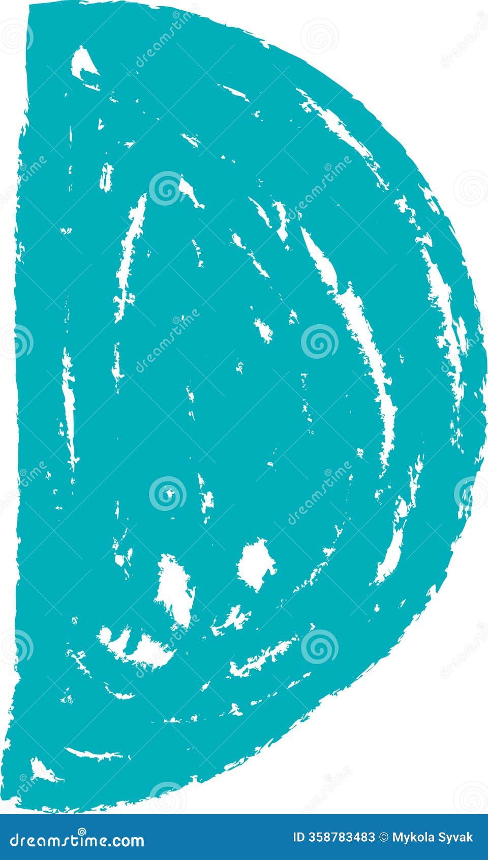 Hand Drawn Crayon Half Circle Shape Stock Illustration - Illustration ...