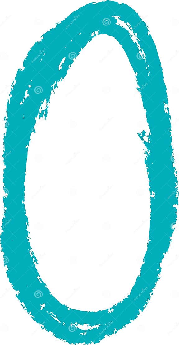 Hand Drawn Crayon Oval Shape Stock Illustration - Illustration of ...