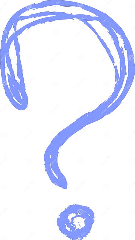 Hand Drawn Crayon Question Mark Stock Illustration - Illustration of ...