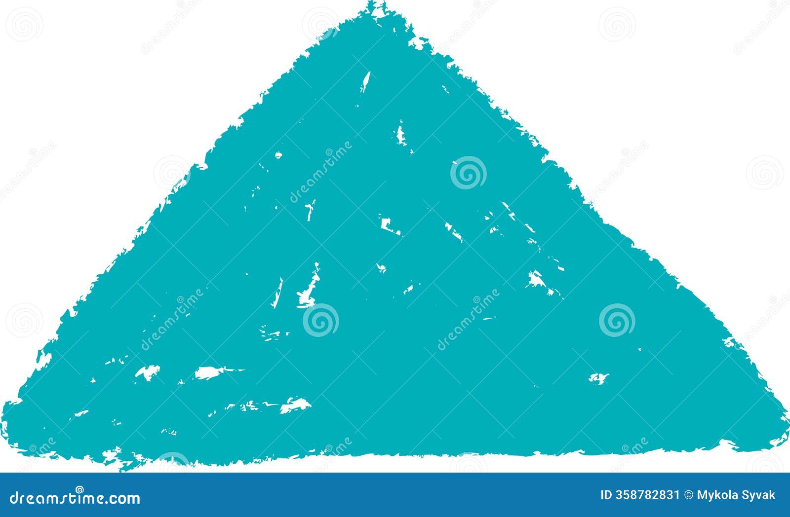 Hand Drawn Crayon Triangle Shape Stock Illustration - Illustration of ...