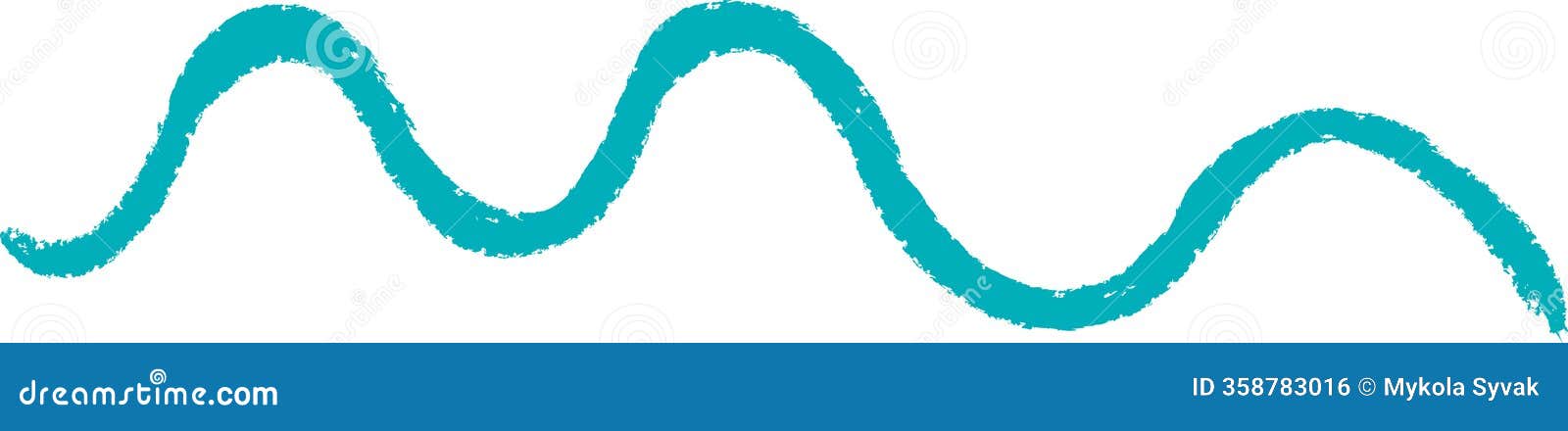 Hand Drawn Crayon Waves Line Stock Illustration - Illustration of mark ...