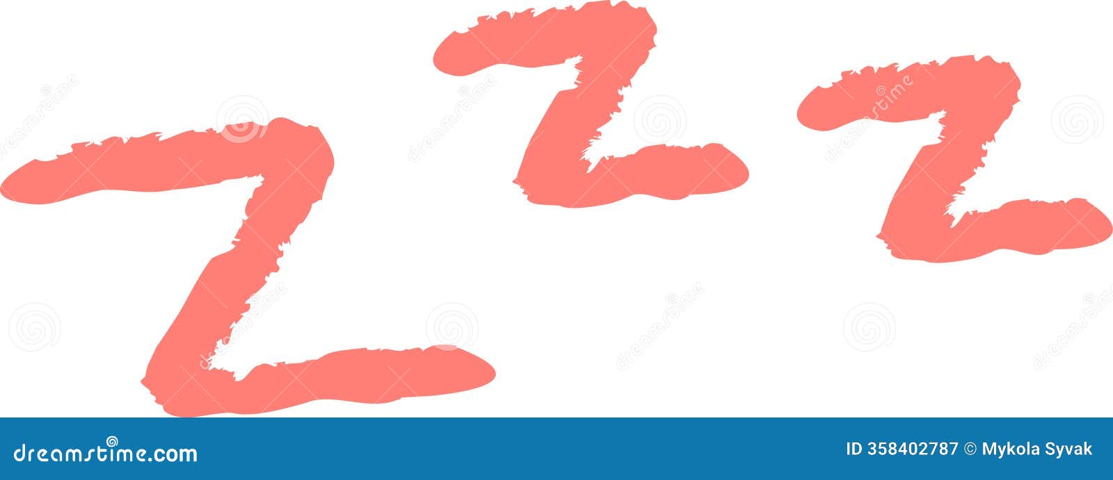 Hand Drawn Crayon Zzz Sleeping Symbols Stock Illustration ...