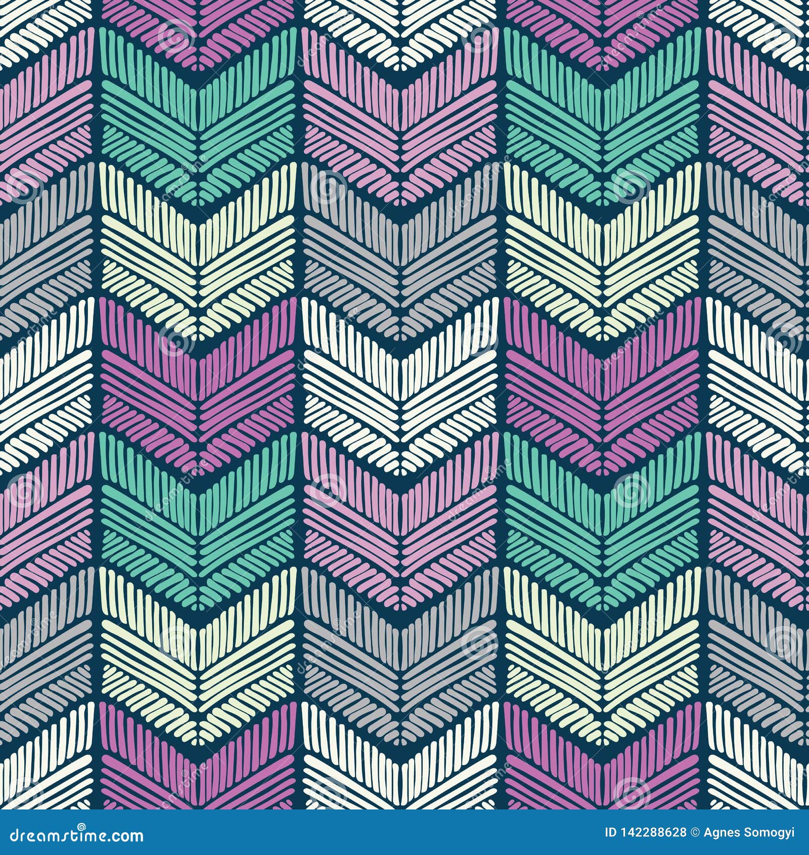 Hand Drawn Creative Vector Herringbone Pattern, Perfectly Seamless ...