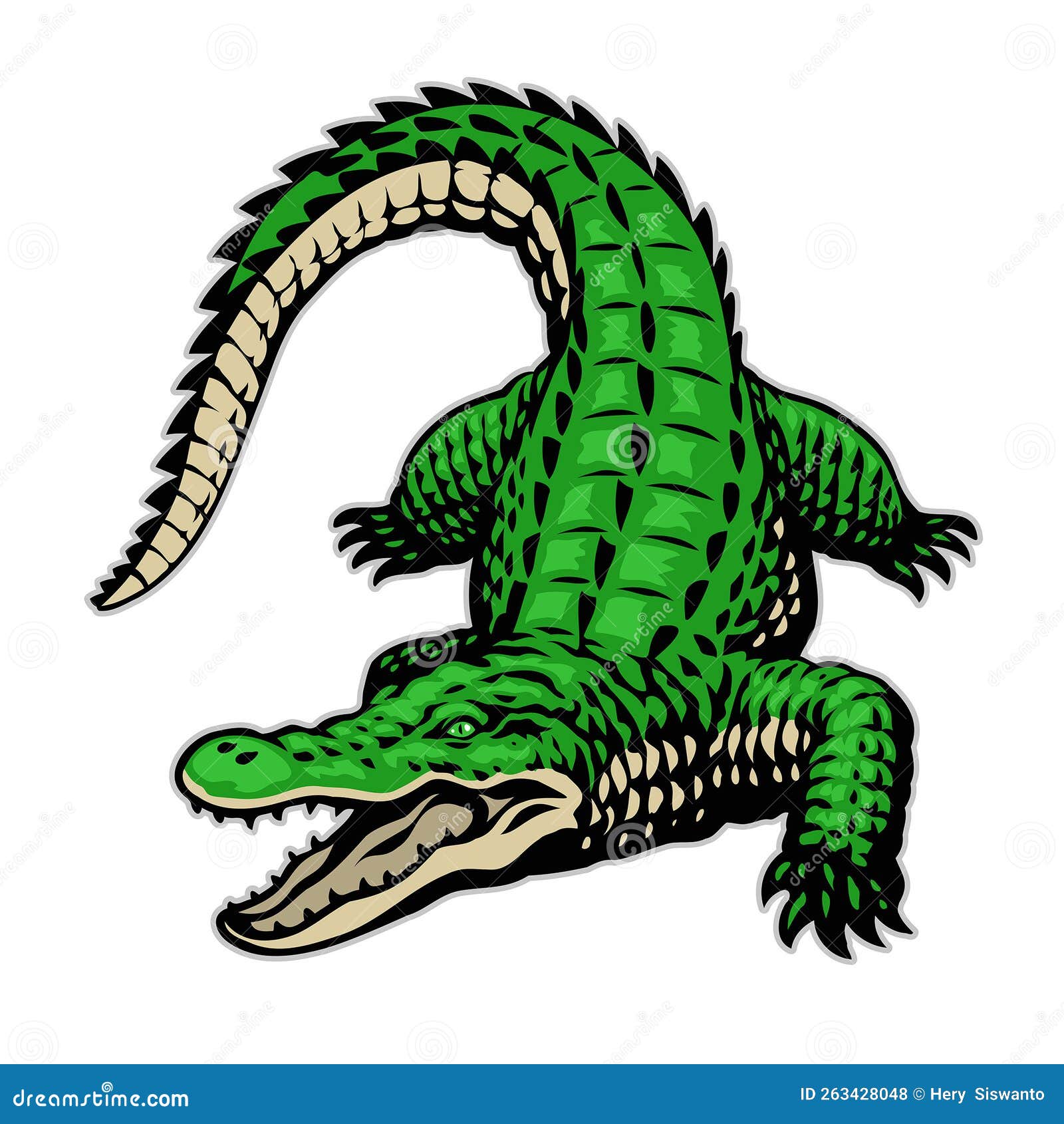 Hand Drawn of Crocodile Angry Stock Vector - Illustration of cartoon ...