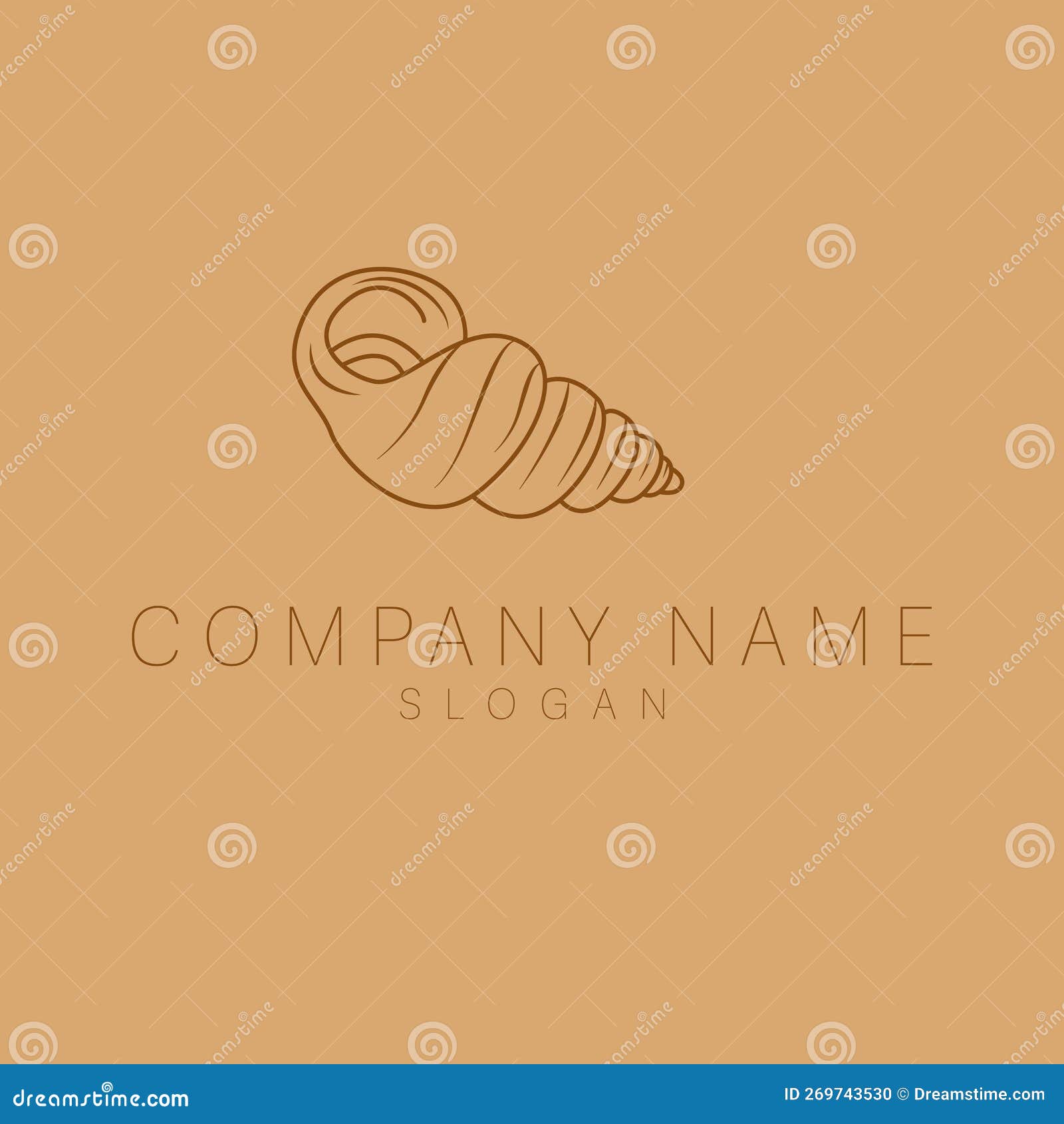 Hand Drawn Croissant Logo Design. Luxury Bakery Logotype Stock Vector ...