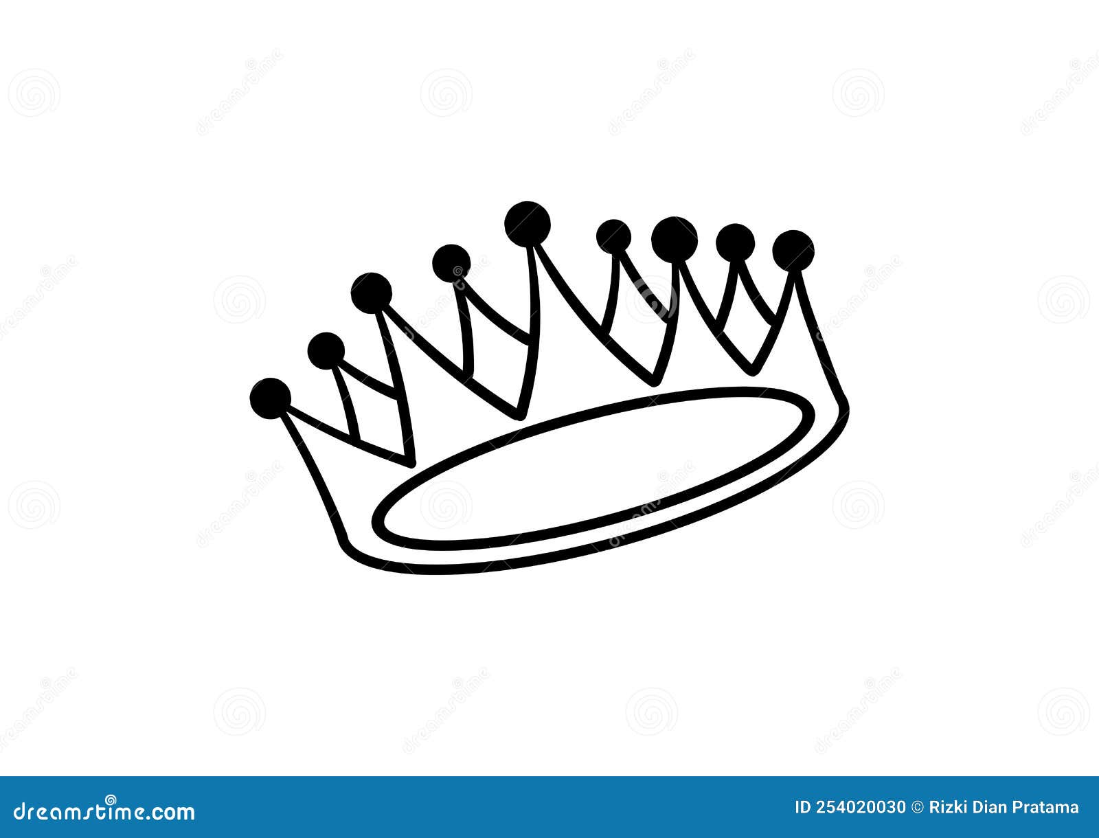 Hand Drawn Crown on a White Background Stock Vector - Illustration of ...