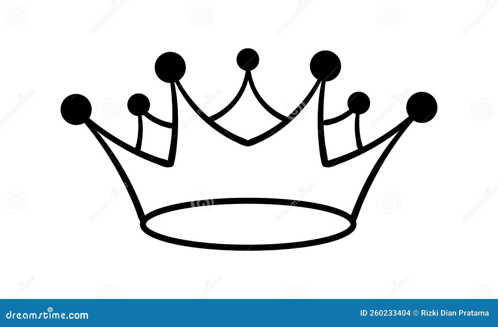 Hand Drawn Crown on a White Background Stock Vector - Illustration of ...