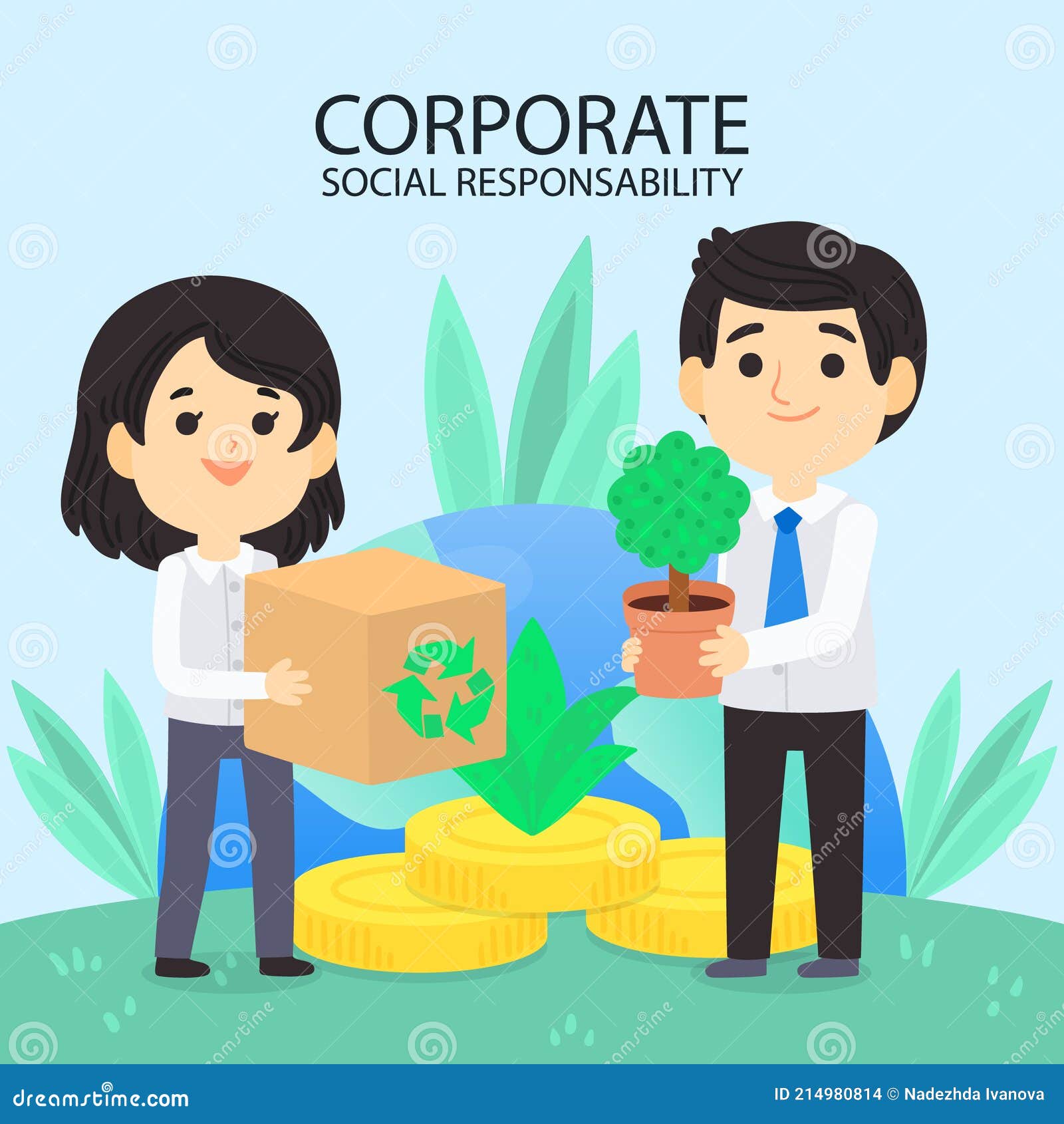 Hand Drawn Csr Concept Illustrated Vector Illustration. Stock Vector ...