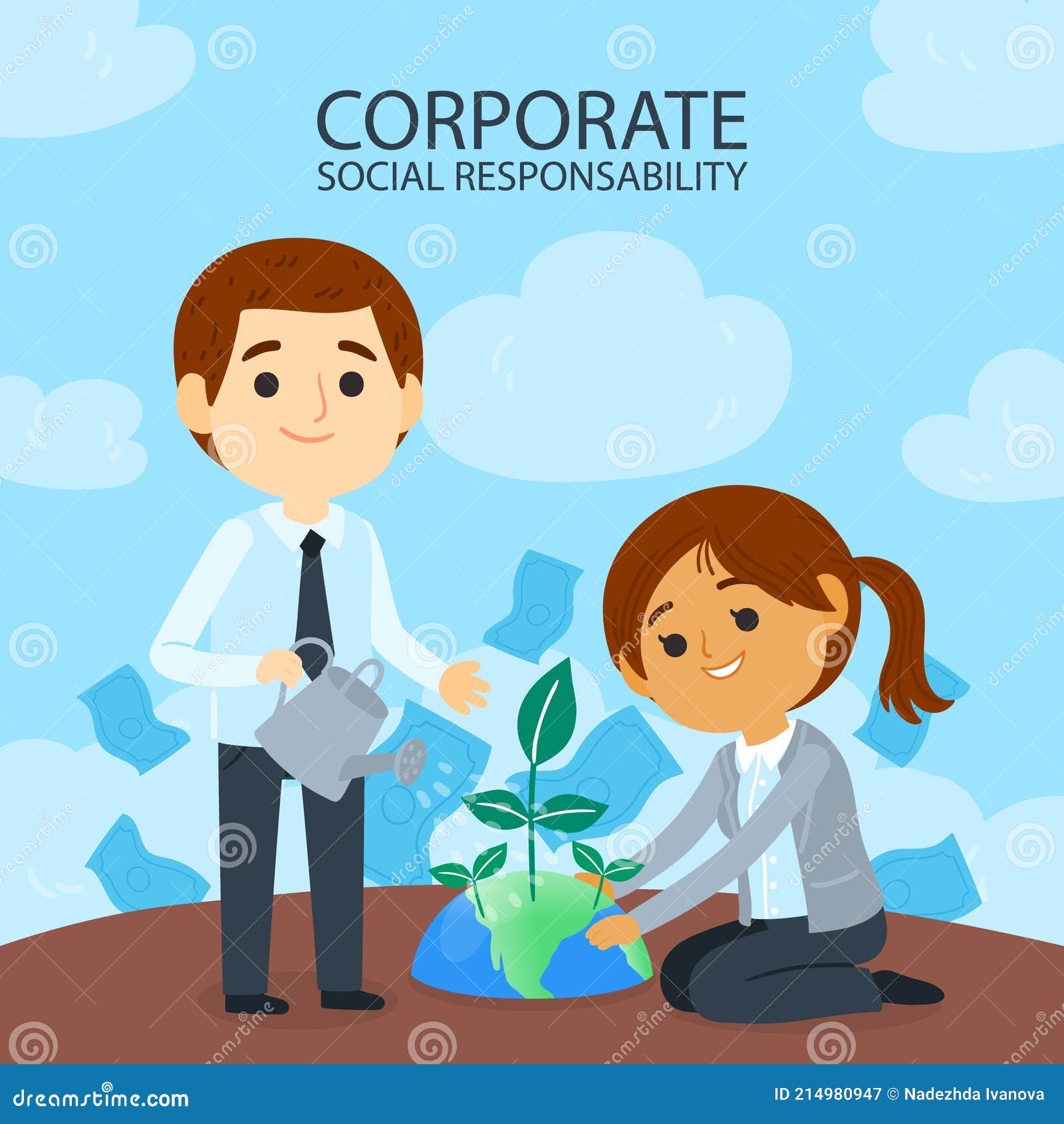 Hand Drawn Csr Concept Illustrated Vector Illustration. Stock Vector ...
