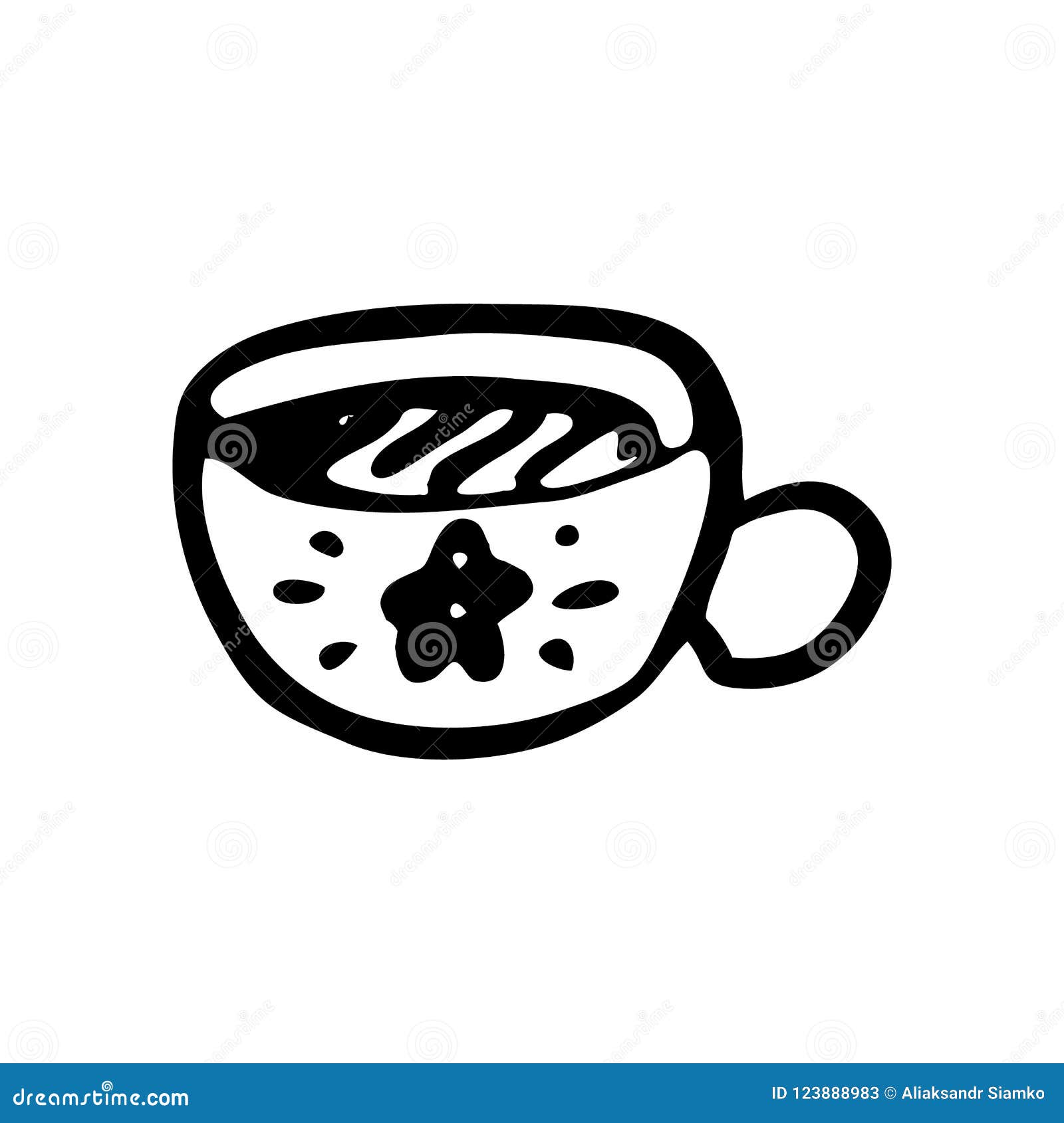 Hand Drawn Cup Doodle. Sketch Style Icon. Decoration Element Stock ...