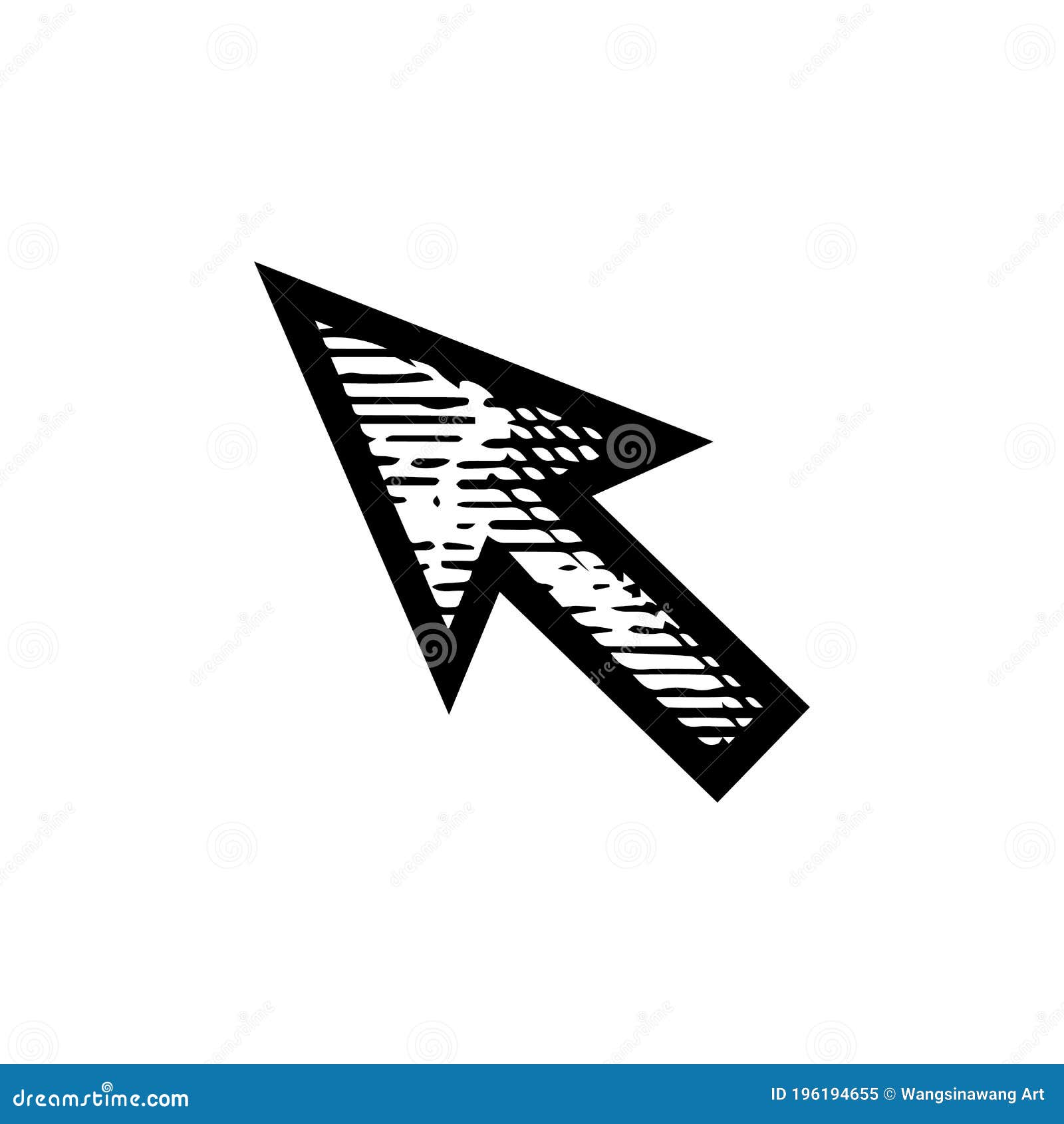 Hand Drawn cursor symbol stock illustration. Illustration of isolated ...