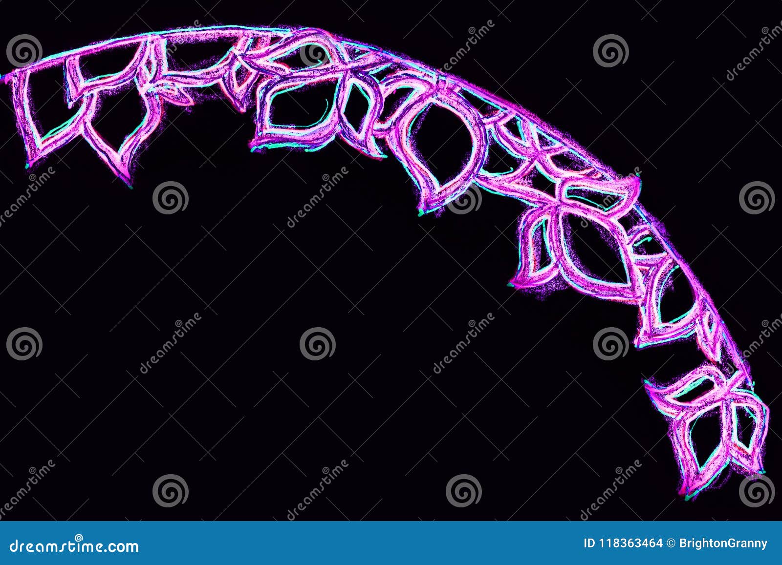 Hand drawn curved border. stock illustration. Illustration of ...