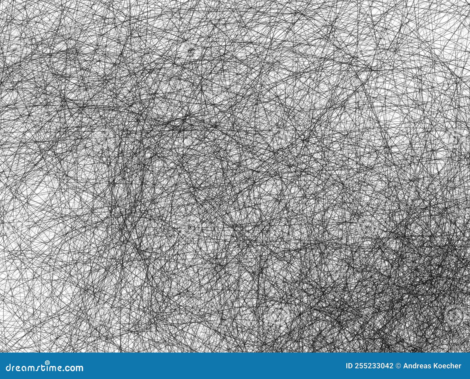 Hand Drawn Curved Lines Chaos Scrawls. Random Chaotic Pattern. Abstract ...