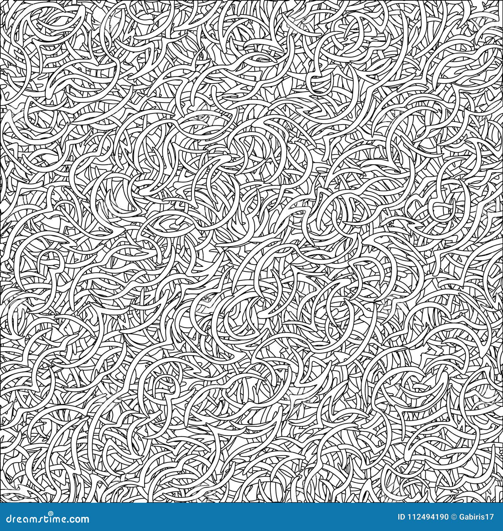 Hand Drawn Curving Marker Lines Based Modern, Outlined Texture Stock ...