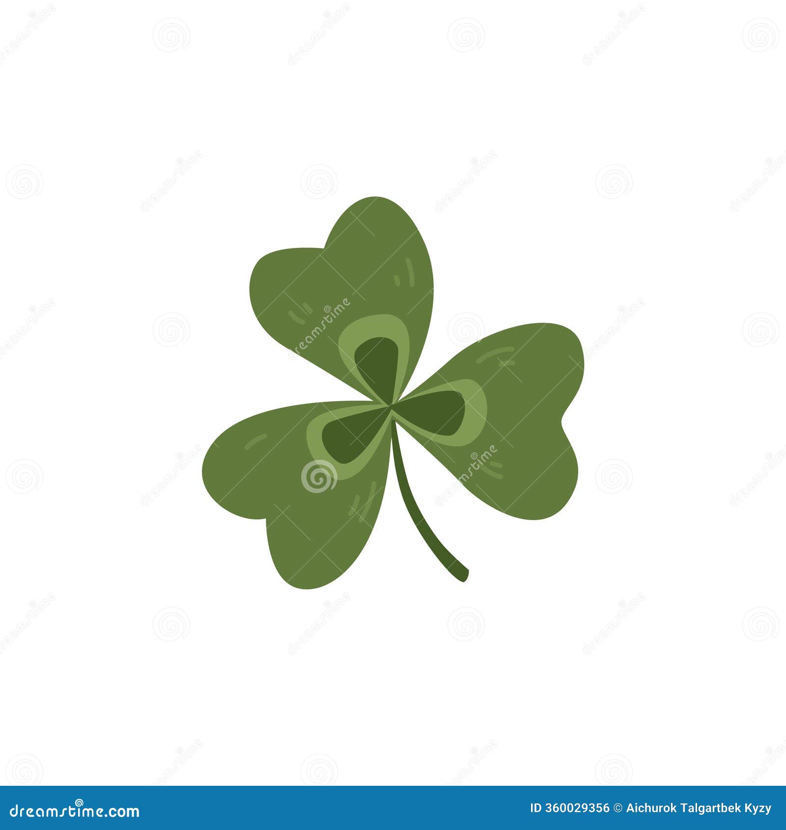 Hand Drawn Cute Clover Illustration. Botanical Clipart | CartoonDealer ...