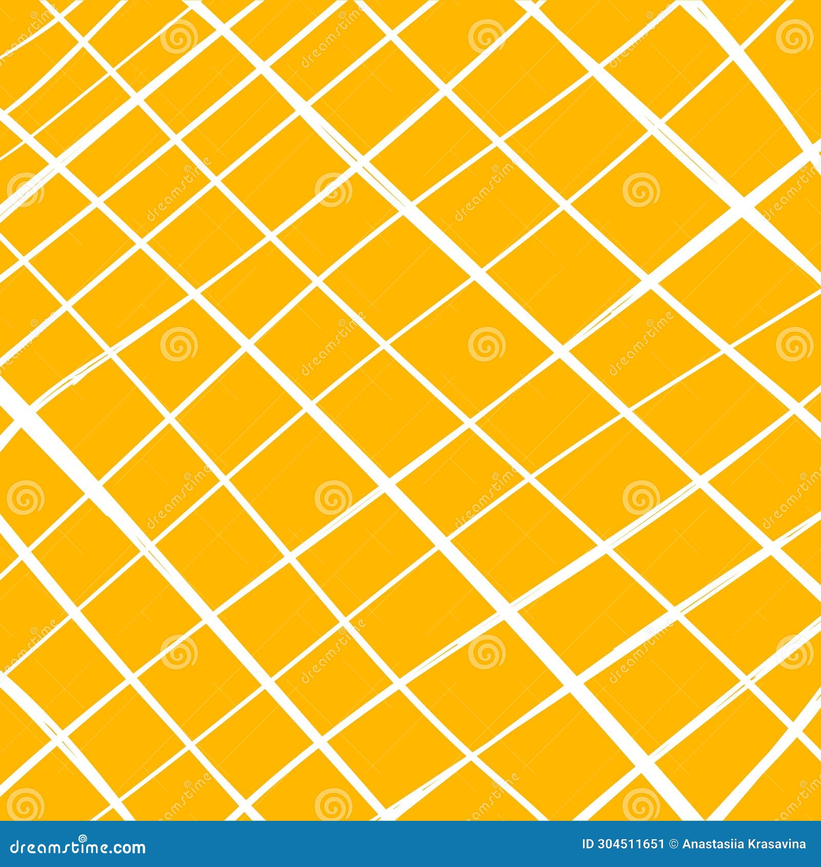 Hand Drawn Cute Grid. Doodle Yellow, White Plaid Pattern with Checks ...