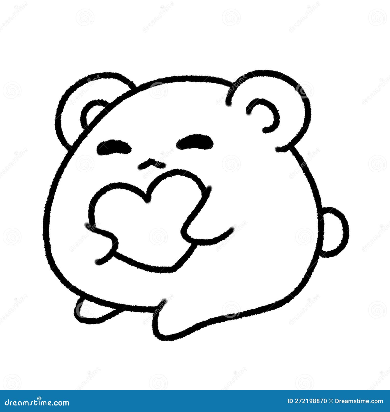 Hand-drawn Cute Hug Heart in Doodle Style Stock Illustration ...