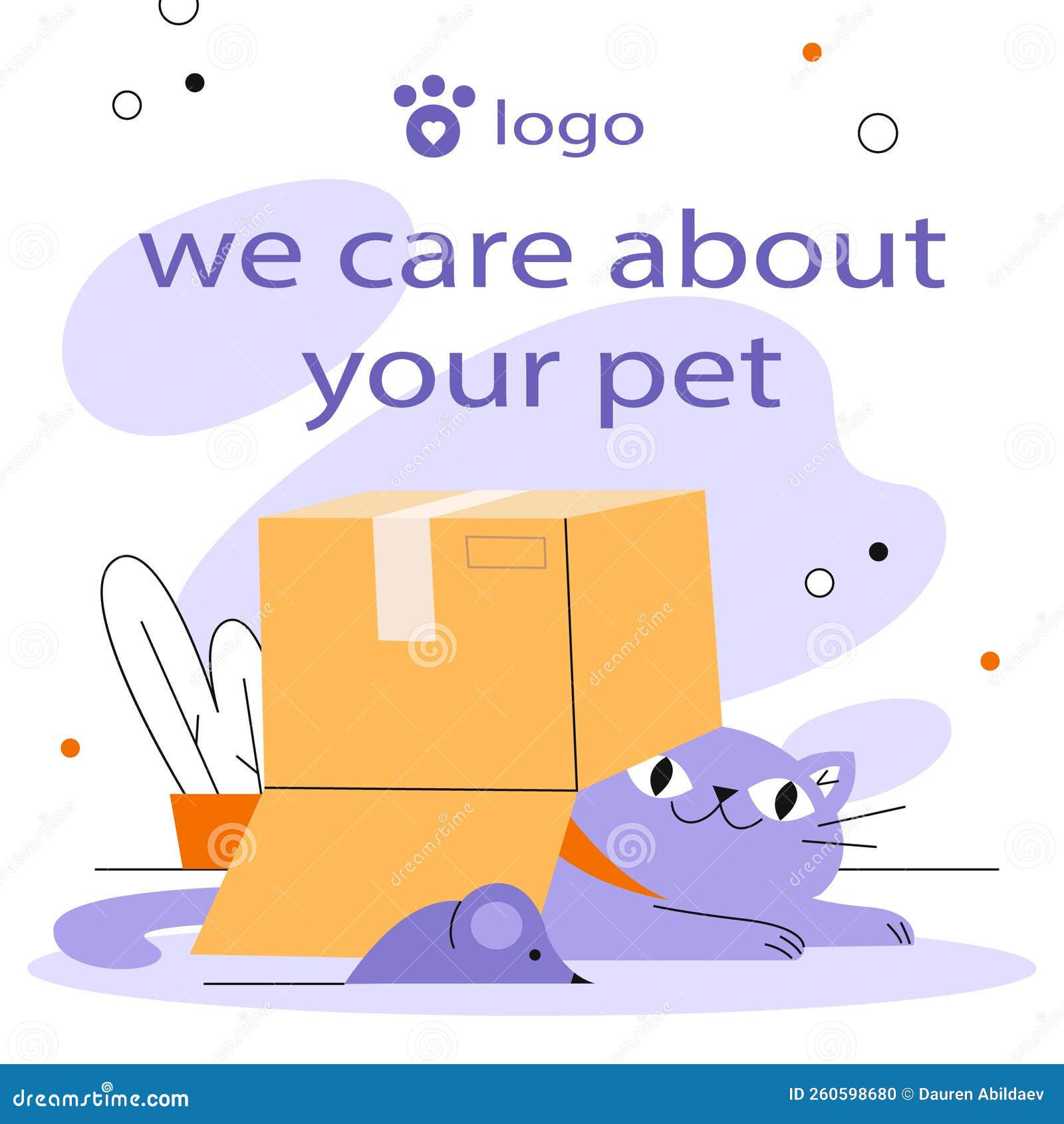 Hand Drawn Cute Pets Posts Vector Illustration. Stock Vector ...