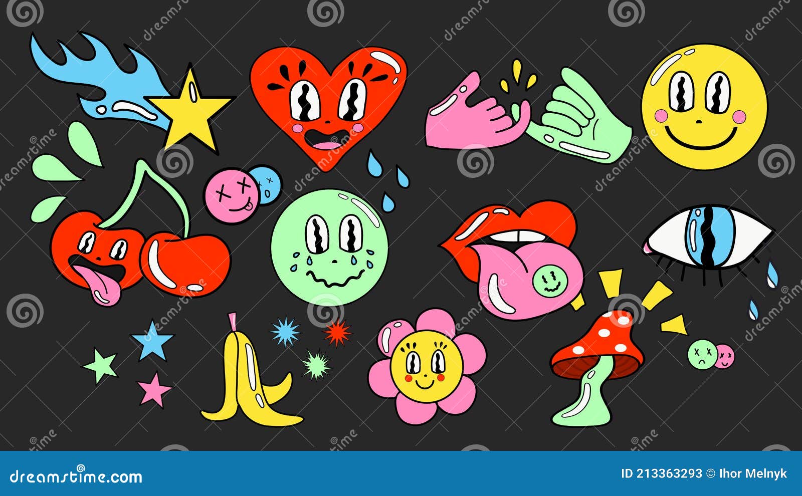 Vector comic characters stock vector. Illustration of modern - 213363293
