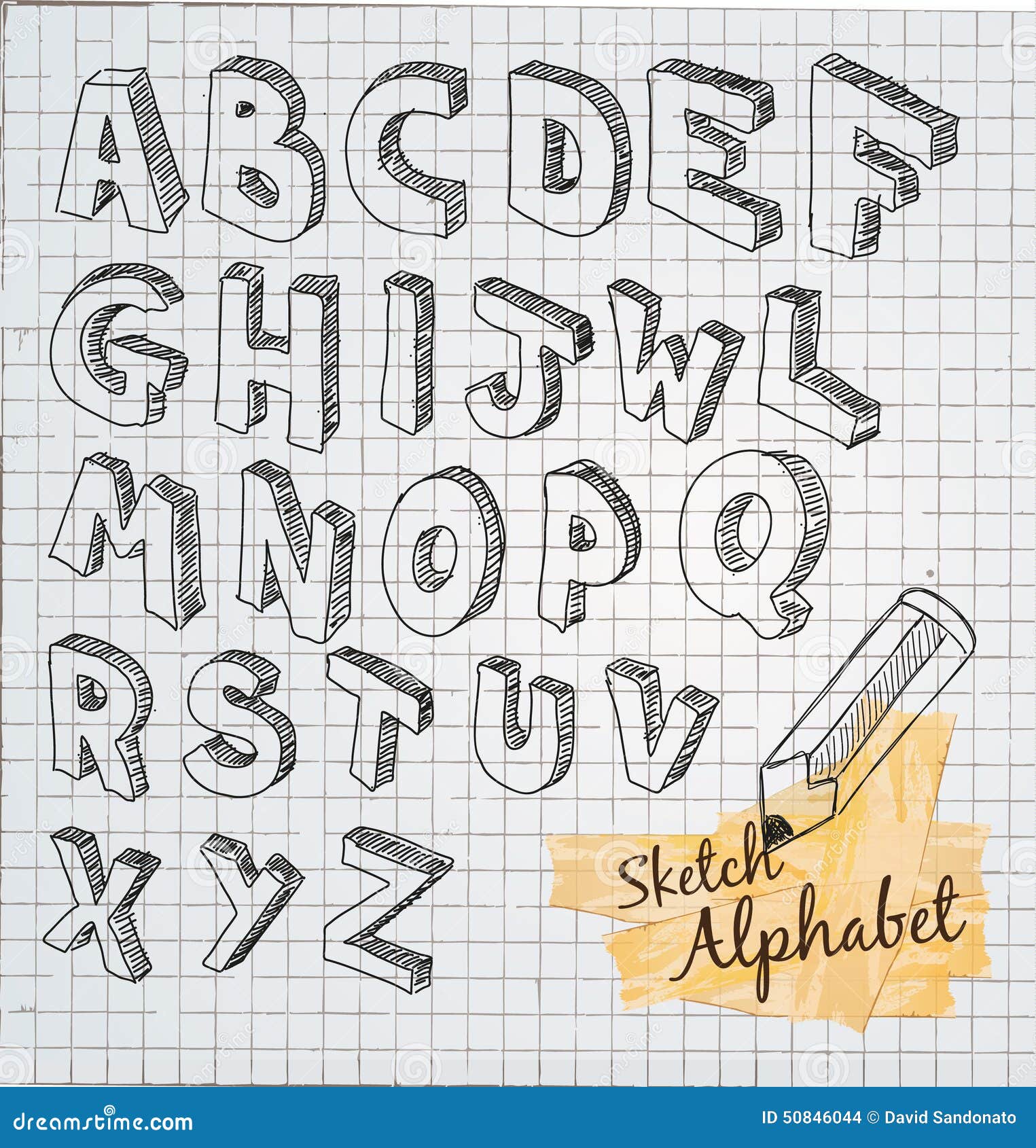 Sketch Alphabet Vector Illustration | CartoonDealer.com #18774126