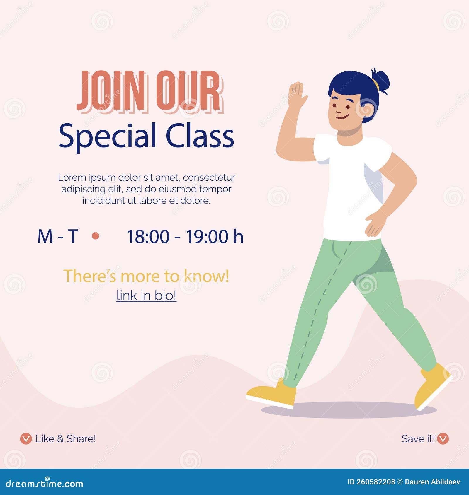 Hand Drawn Dance School Posts Vector Illustration Stock Vector ...