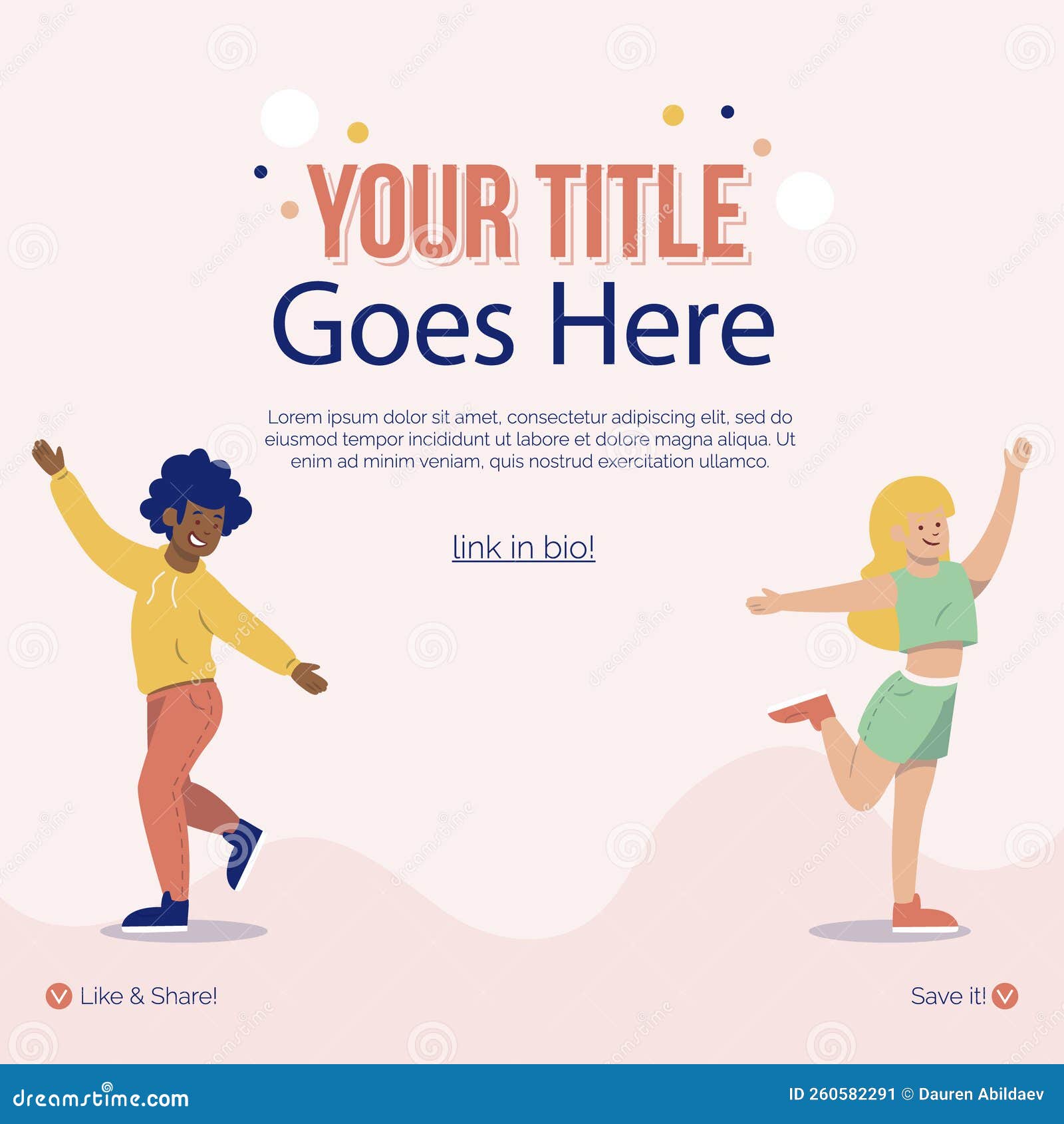 Hand Drawn Dance School Posts Vector Illustration Stock Vector ...