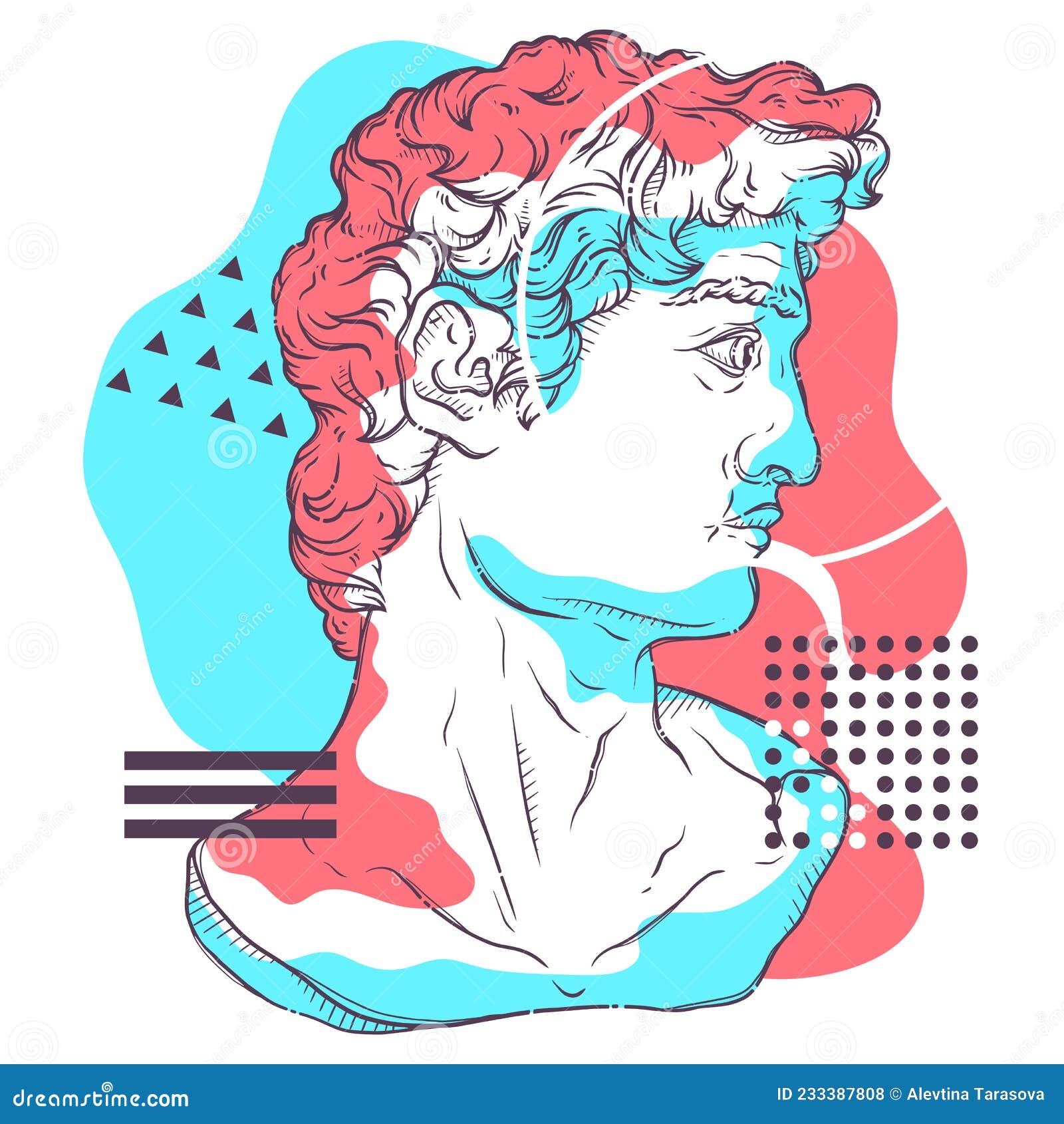 Bust A Man. Vector Drawing | CartoonDealer.com #152473534