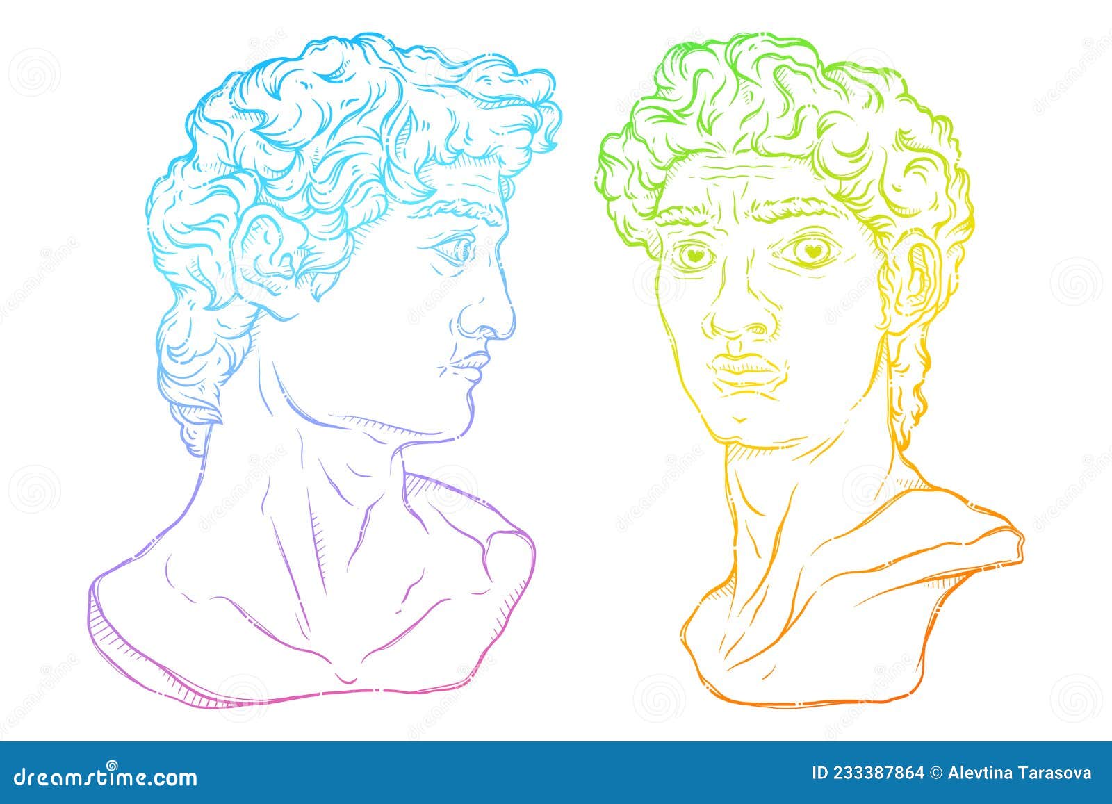 Bust A Man. Vector Drawing | CartoonDealer.com #150895044