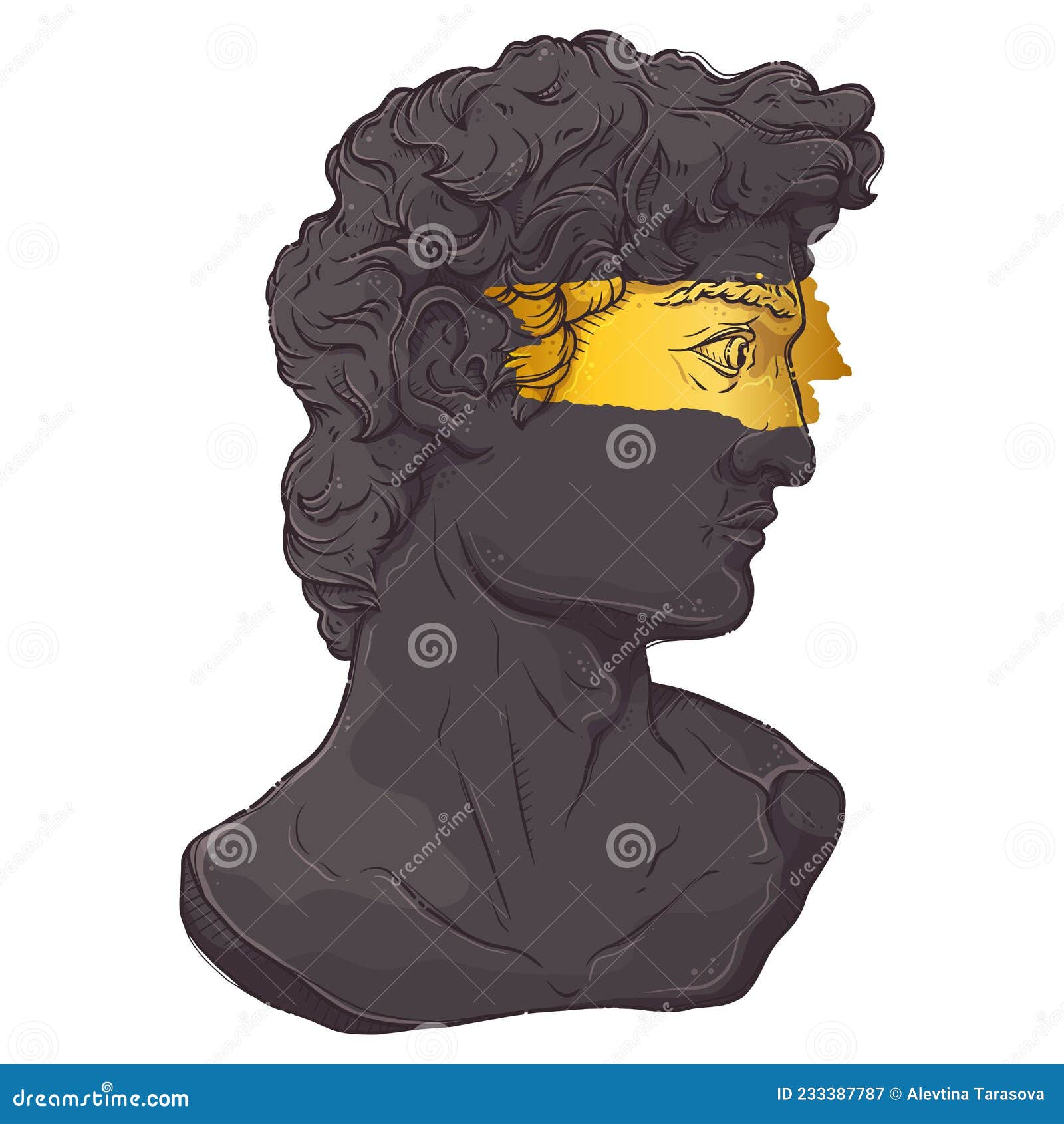 Bust A Man. Vector Drawing | CartoonDealer.com #150895044