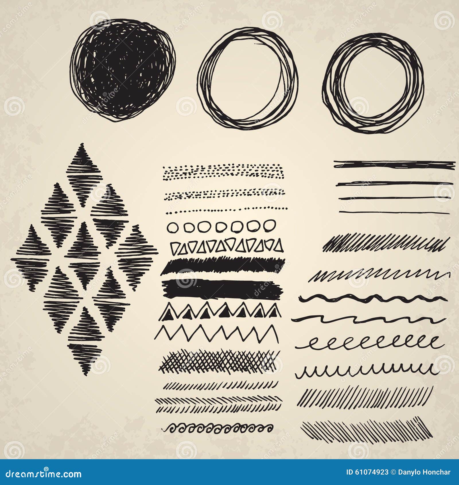 Hand Drawn Decoration Elements. Stock Vector - Illustration of holiday ...