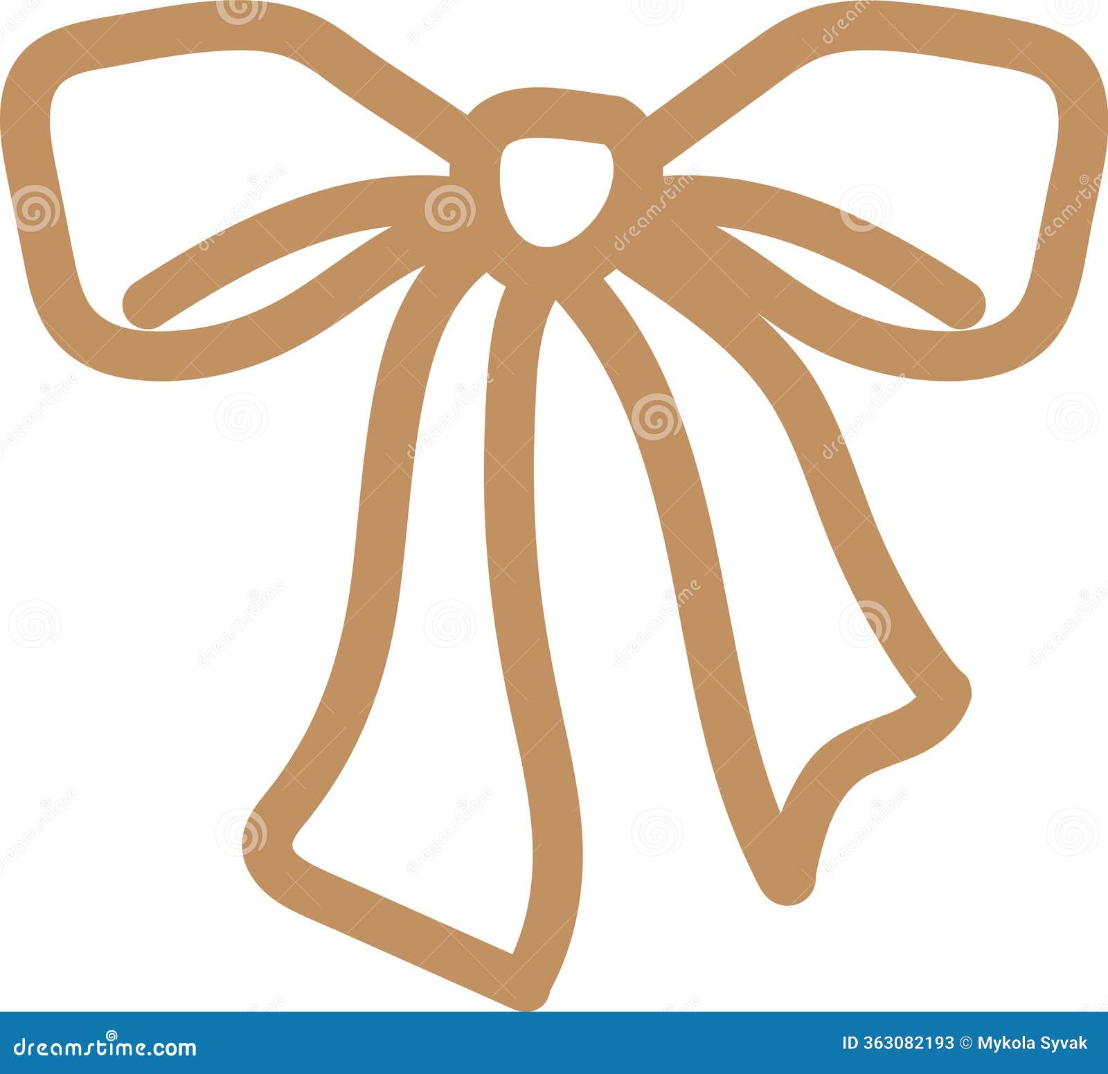 Hand Drawn Decorative Bow stock illustration. Illustration of bowknot ...