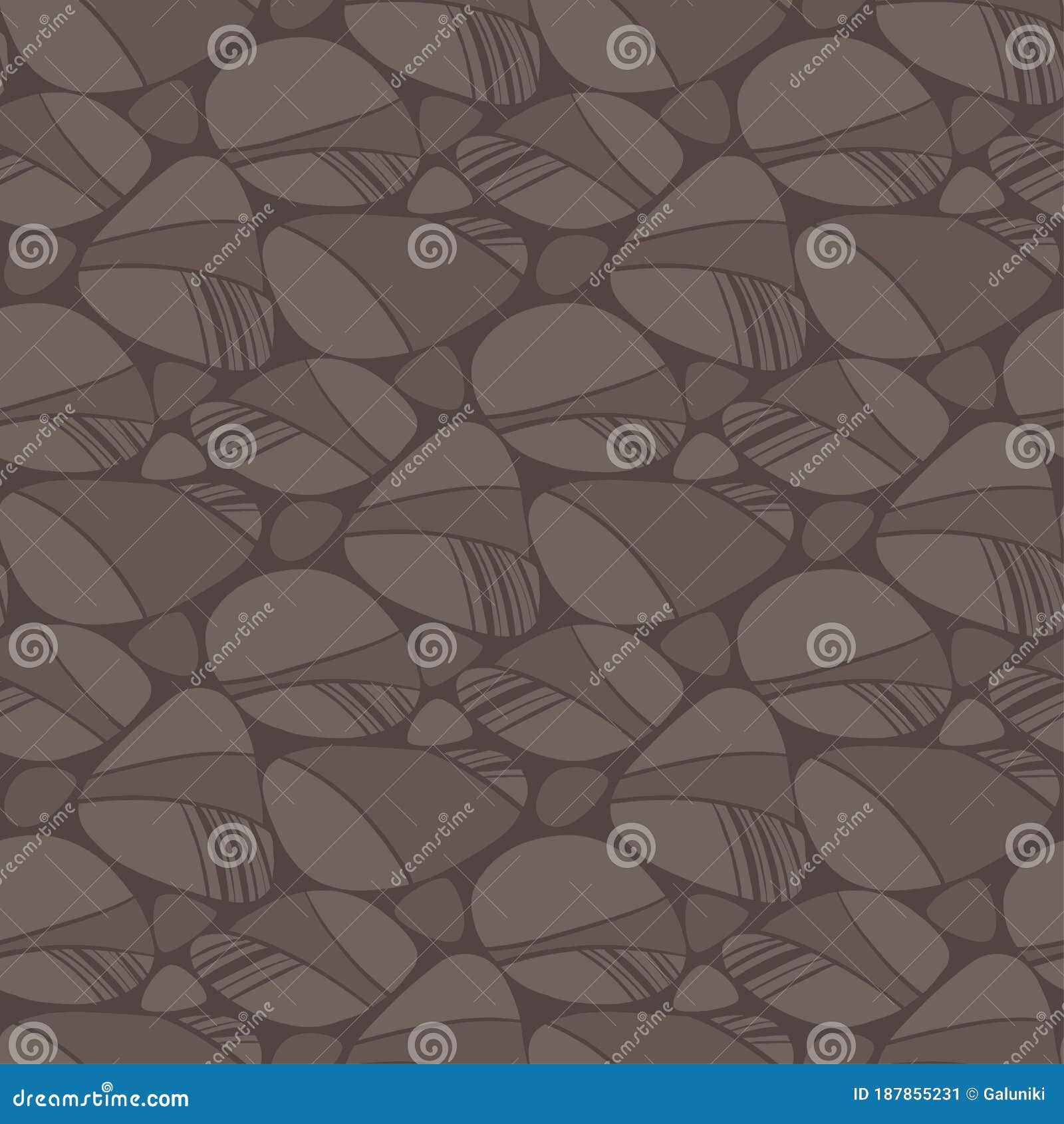 Hand Drawn Decorative Earthy Stone Pattern Stock Vector - Illustration ...