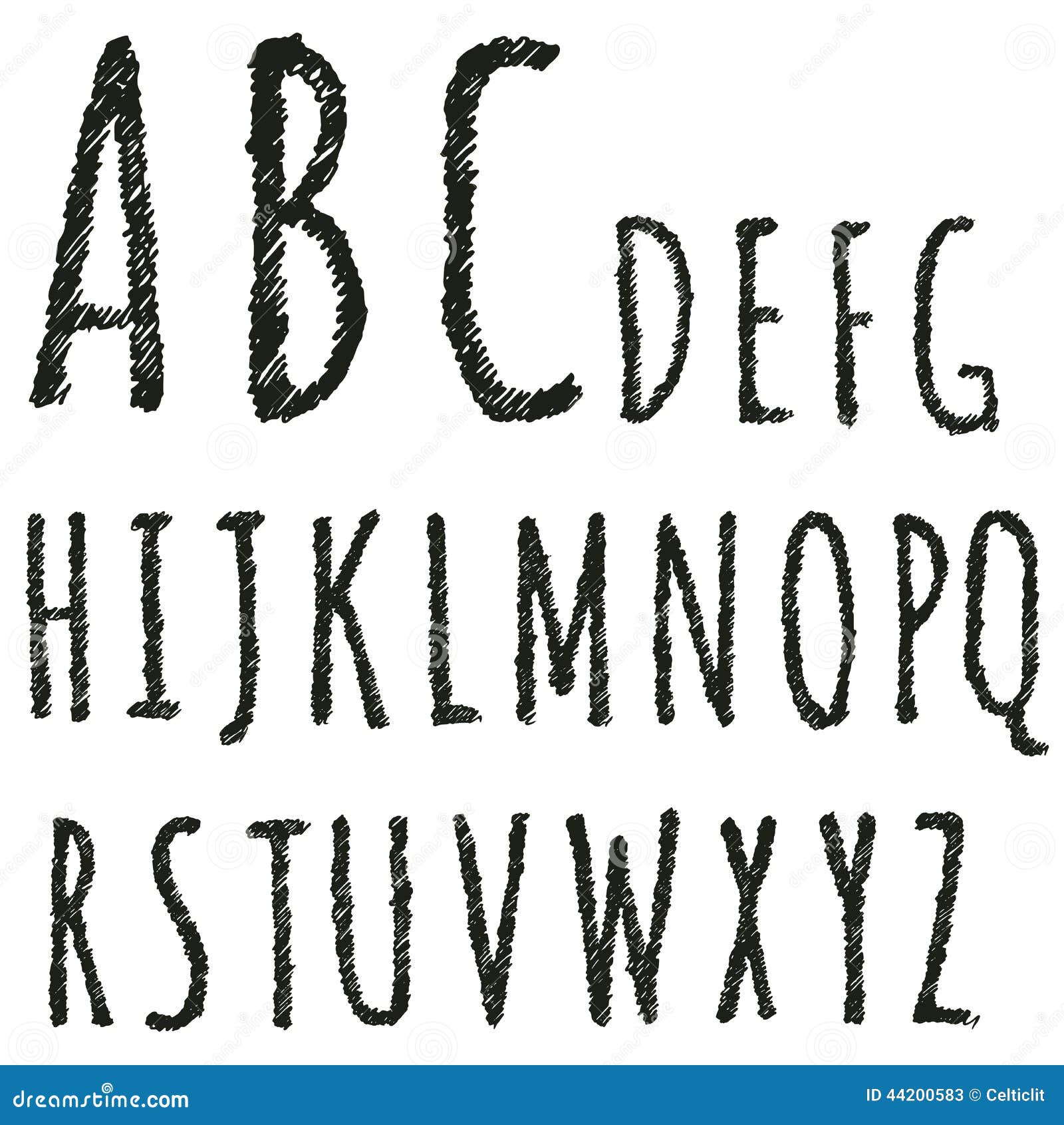 Decorative English Alphabet. Bright, Juicy Lettering. Letter. Vector ...