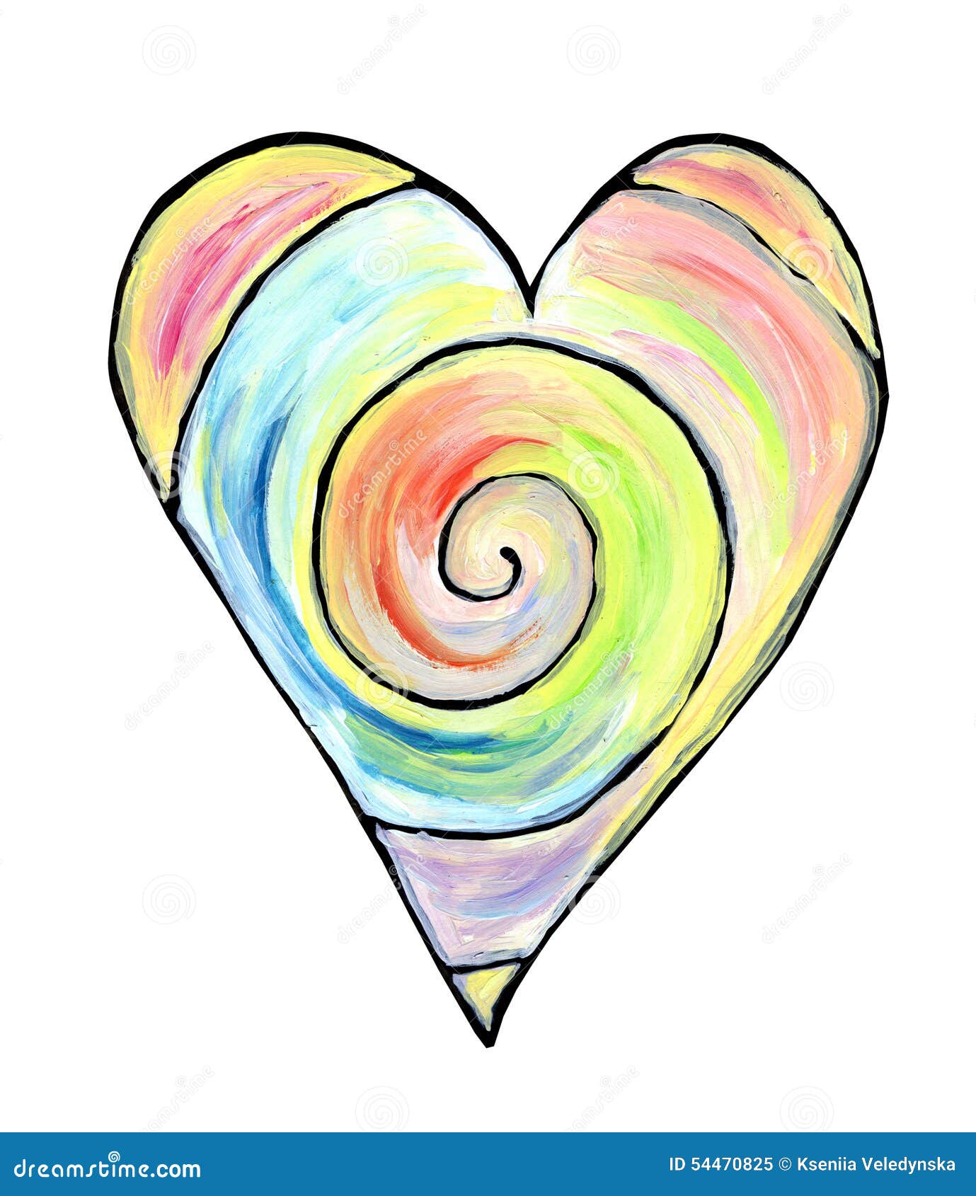 Hand Drawn Decorative Heart Stock Illustration - Illustration of grungy ...