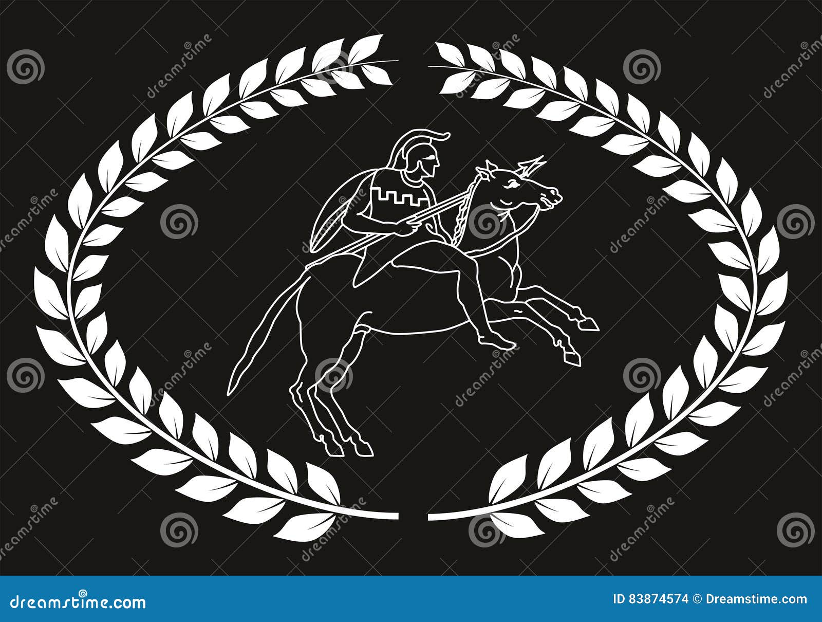 Hand Of A Warrior With A Sword. Design Of A Warriors Hand Holding A ...