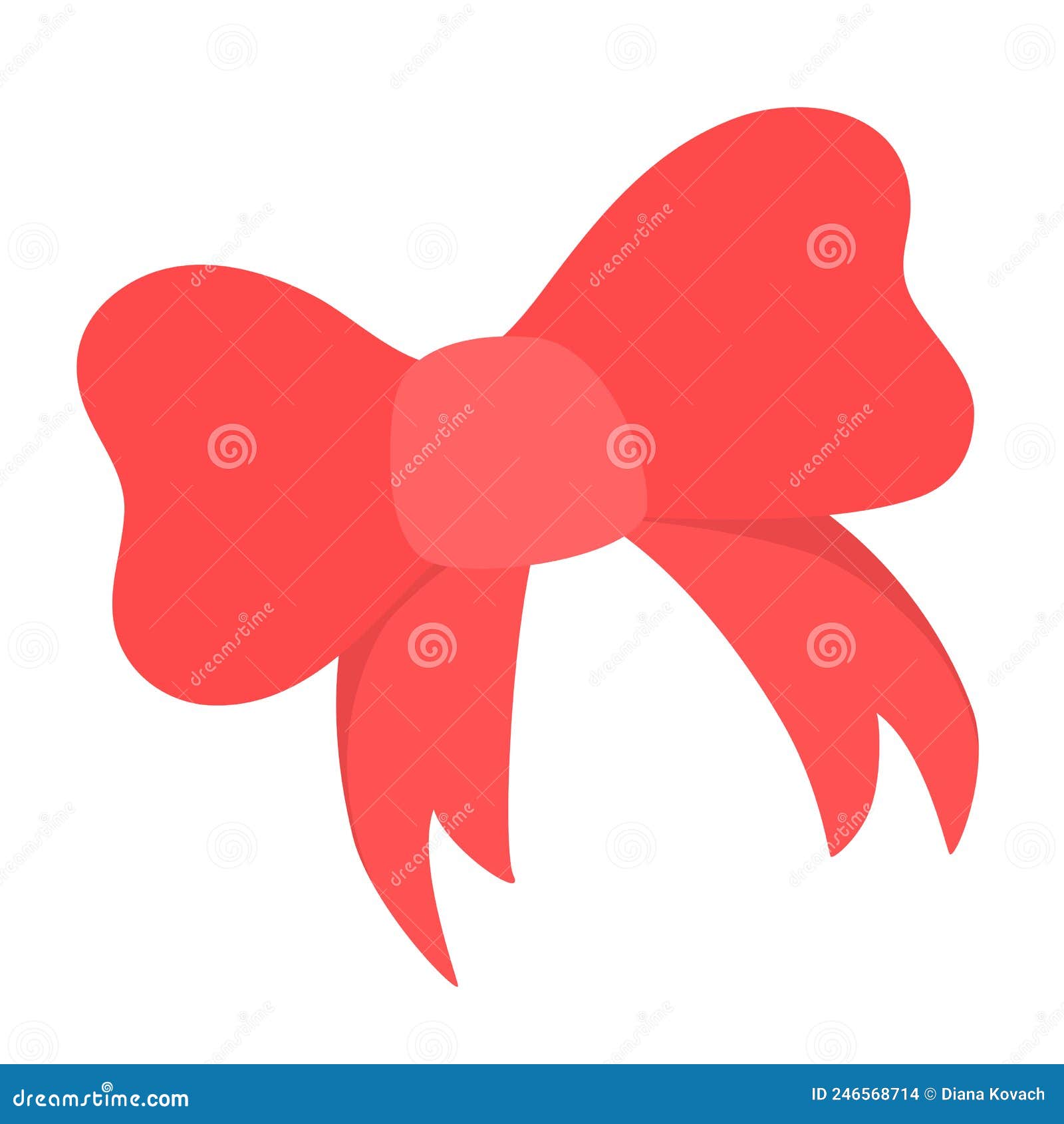Hand Drawn Decorative Red Bow. Vector Doodle Sketch Illustration ...