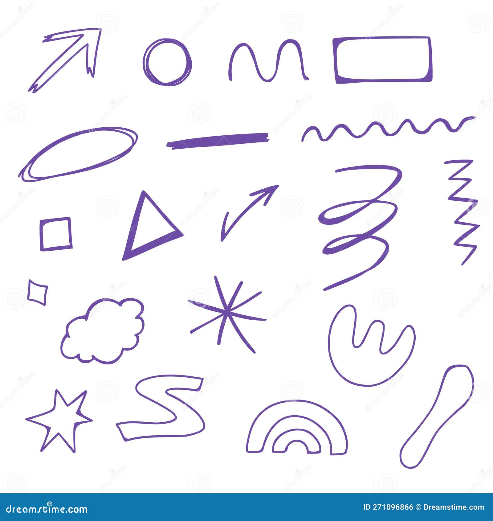 Hand-drawn Decorative Vector Elements Isolated Stock Vector ...