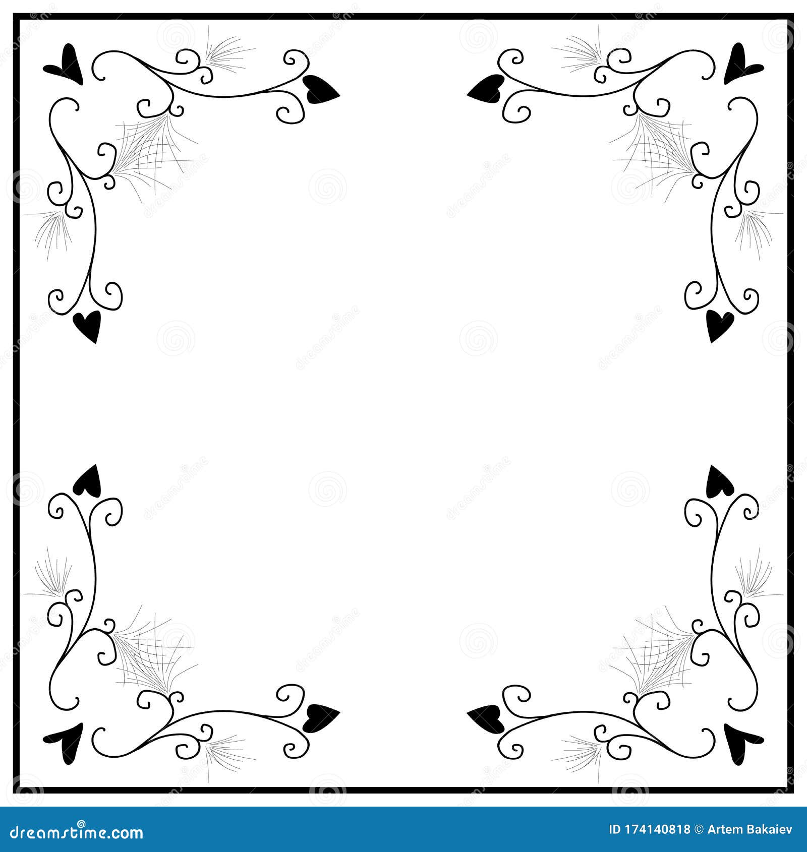 Hand Drawn Decorative Vintage Vector Frame,retro Style Stock Vector ...