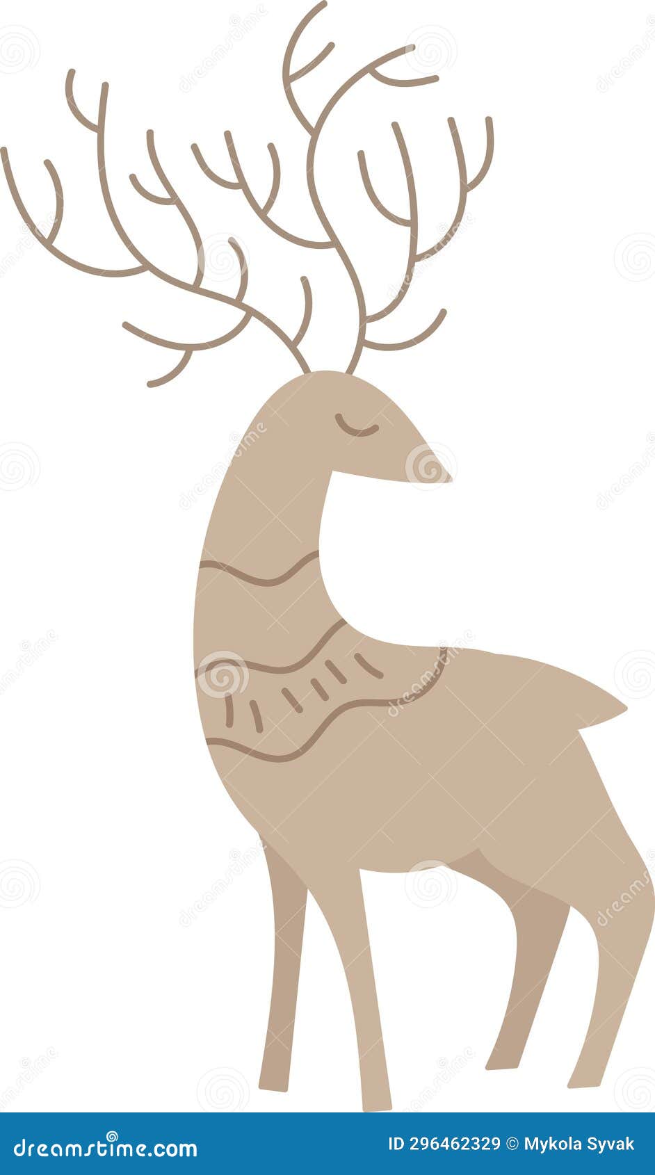 Hand Drawn Deer stock vector. Illustration of element - 296462329