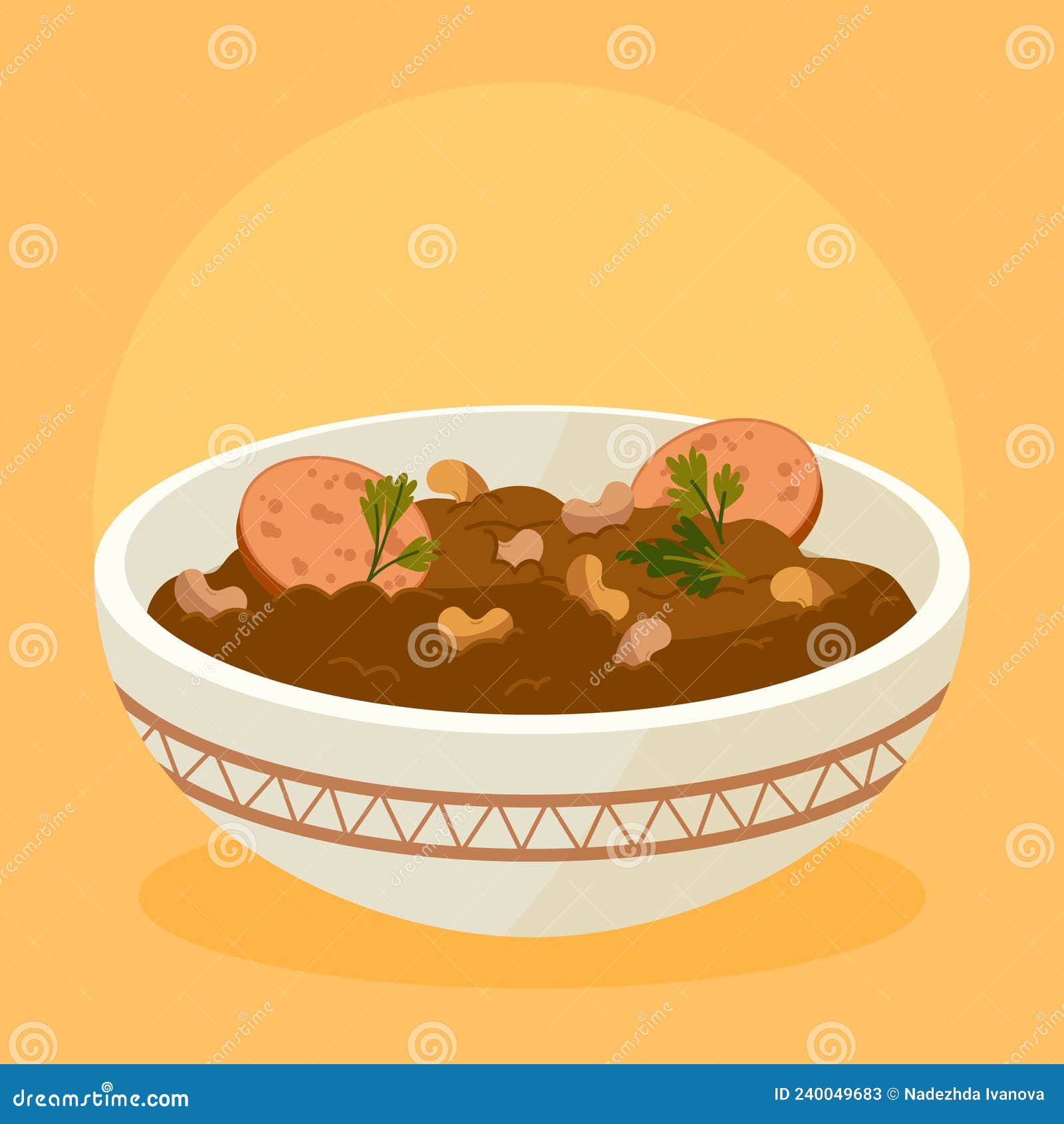 Locro Illustration In Hand Drawn Style Vector Illustration ...