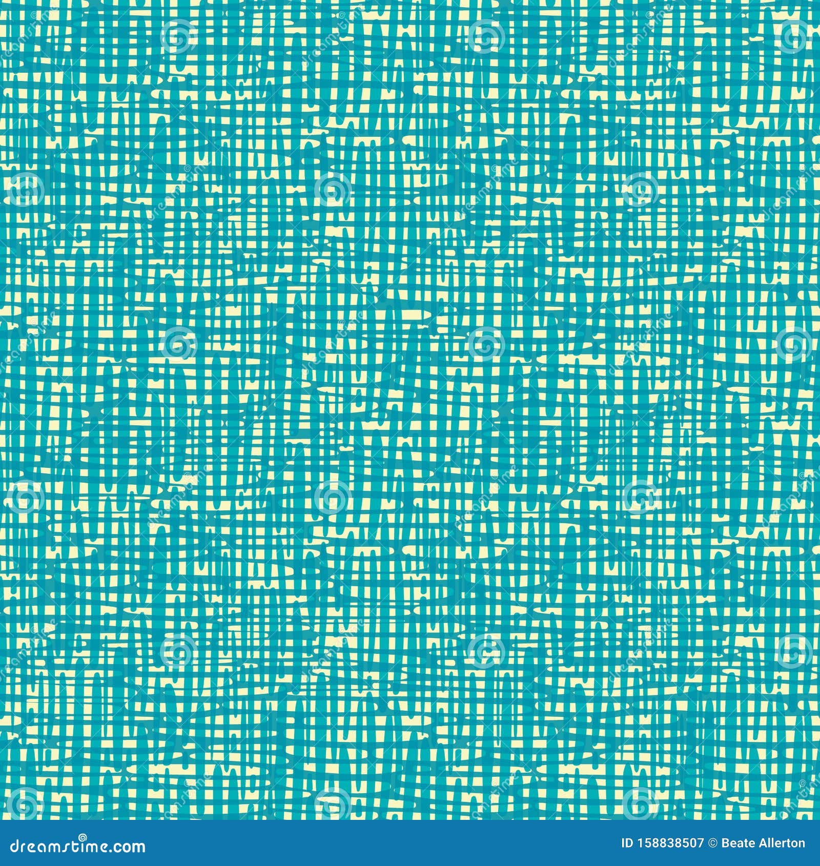 Hand Drawn Dense Light Yellow Weave Grid Design in Random Geometric ...