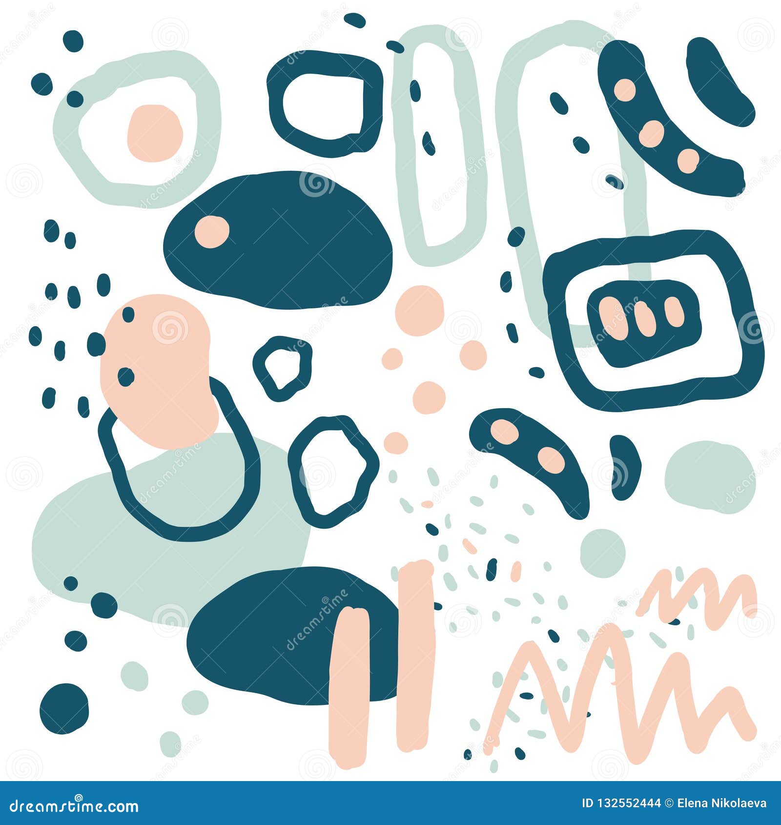 Hand Drawn Design Elements. Stock Vector - Illustration of blob ...