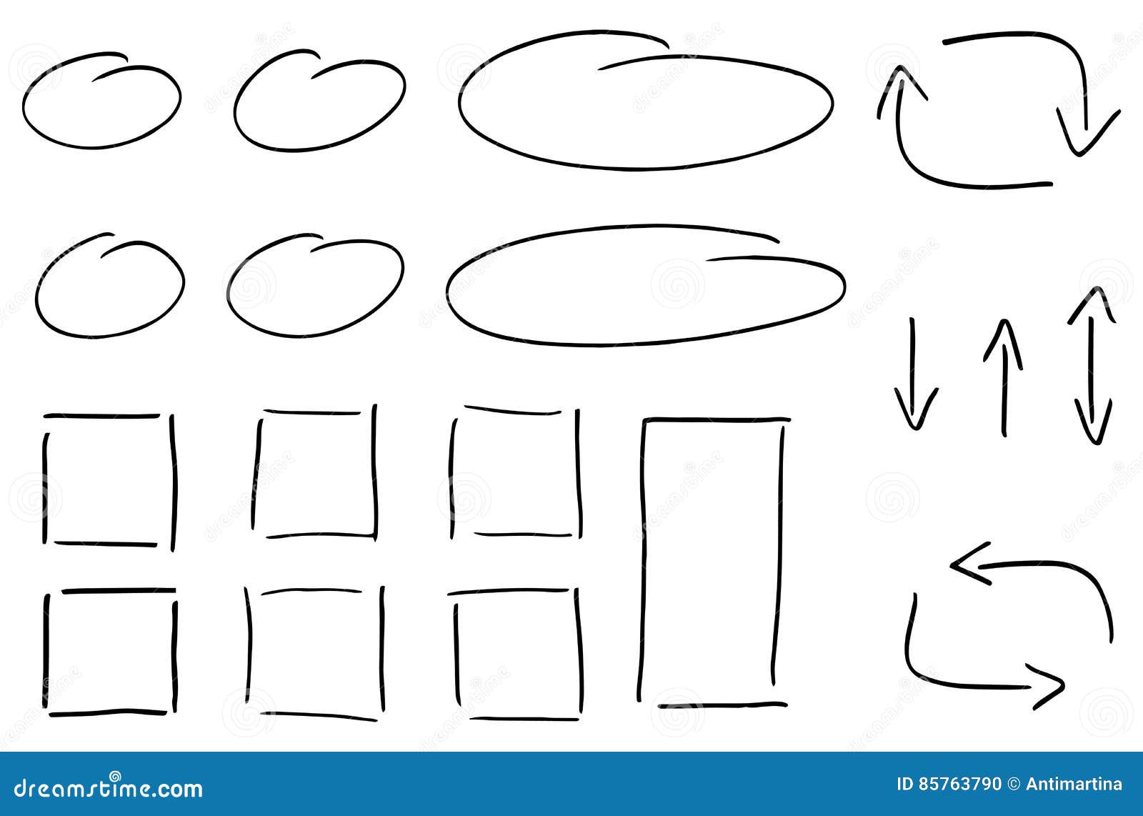 Hand Drawn Design Infographic Elements Stock Vector - Illustration of ...