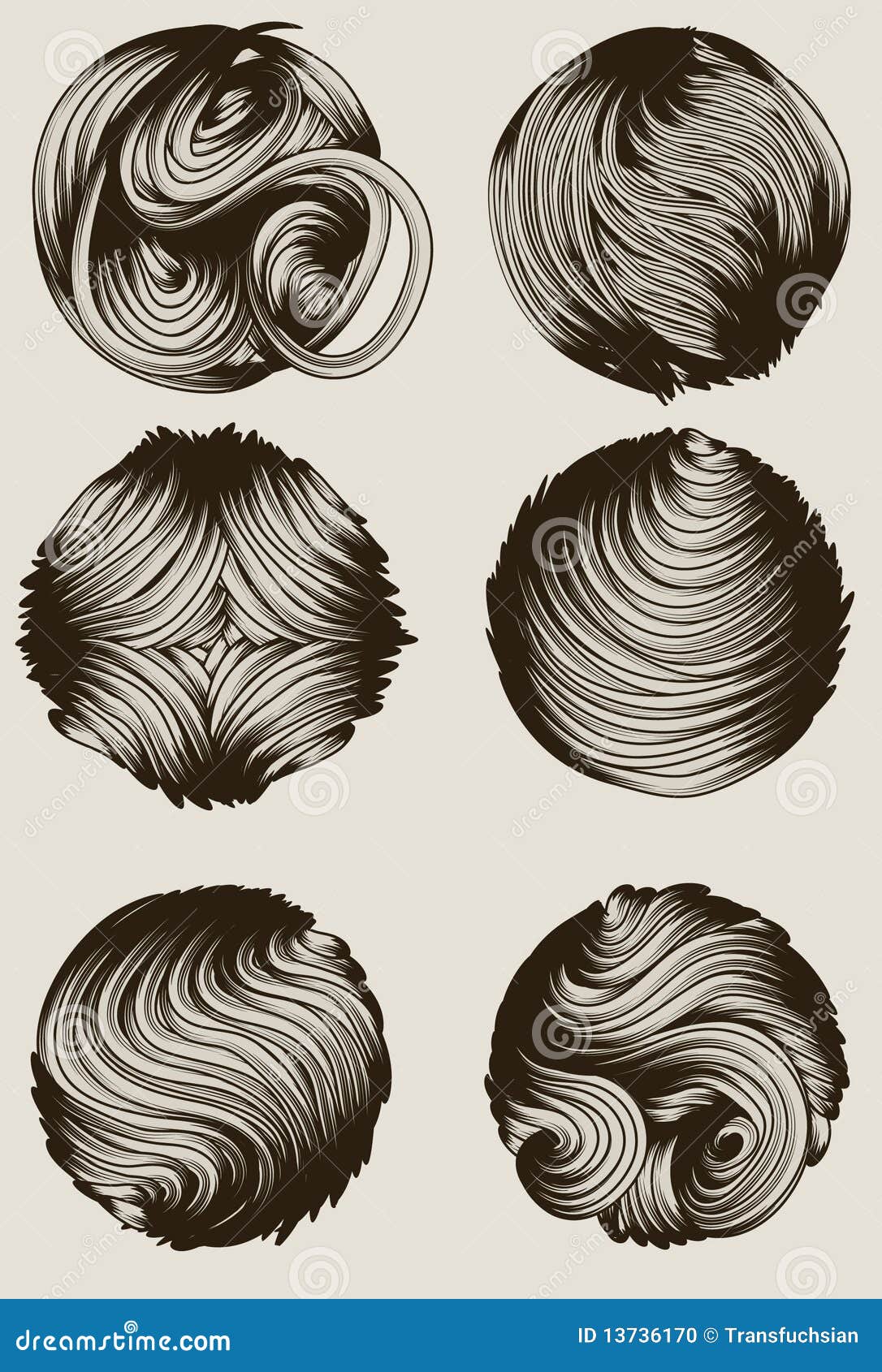 Hand Drawn Detailed Circle Elements Stock Vector - Illustration of ...